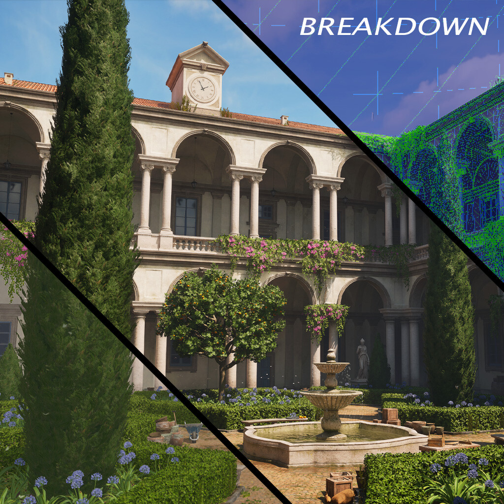 ArtStation - Italian Courtyard Breakdown