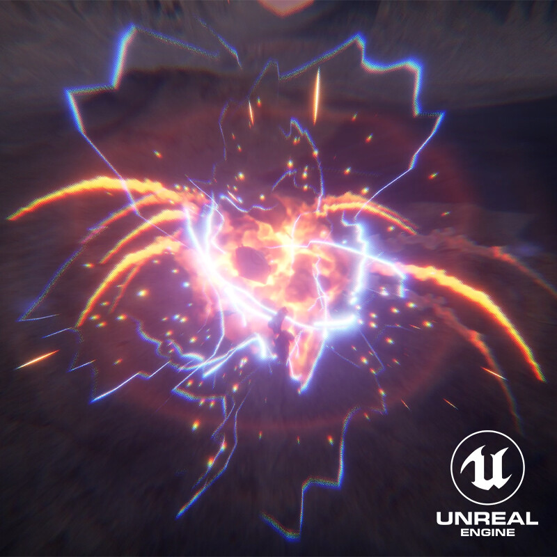 ArtStation - UE5 Enemy Explosion, On-hit, and Spawn VFX