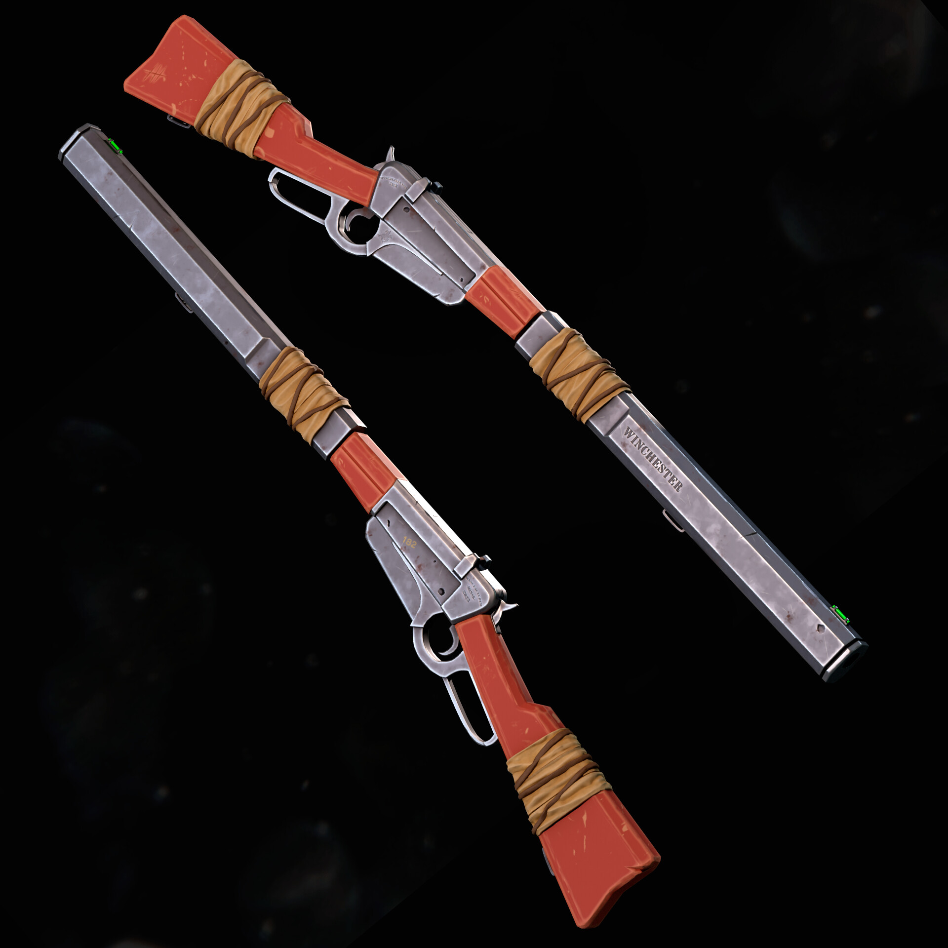 ArtStation - Stylized Lever Action Rifle