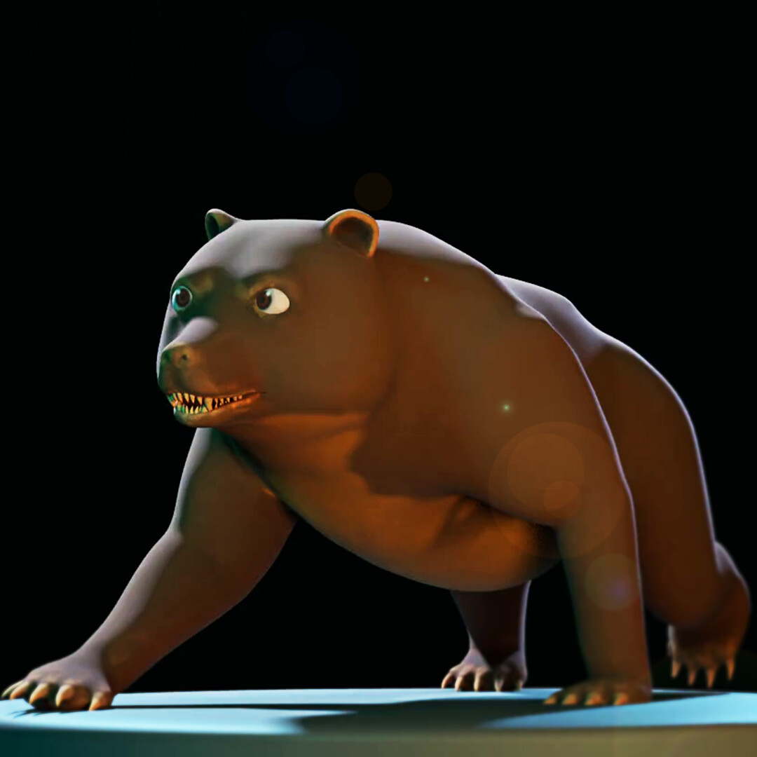 ArtStation - Stylized cartoon bear for the video game "The secret trail ...