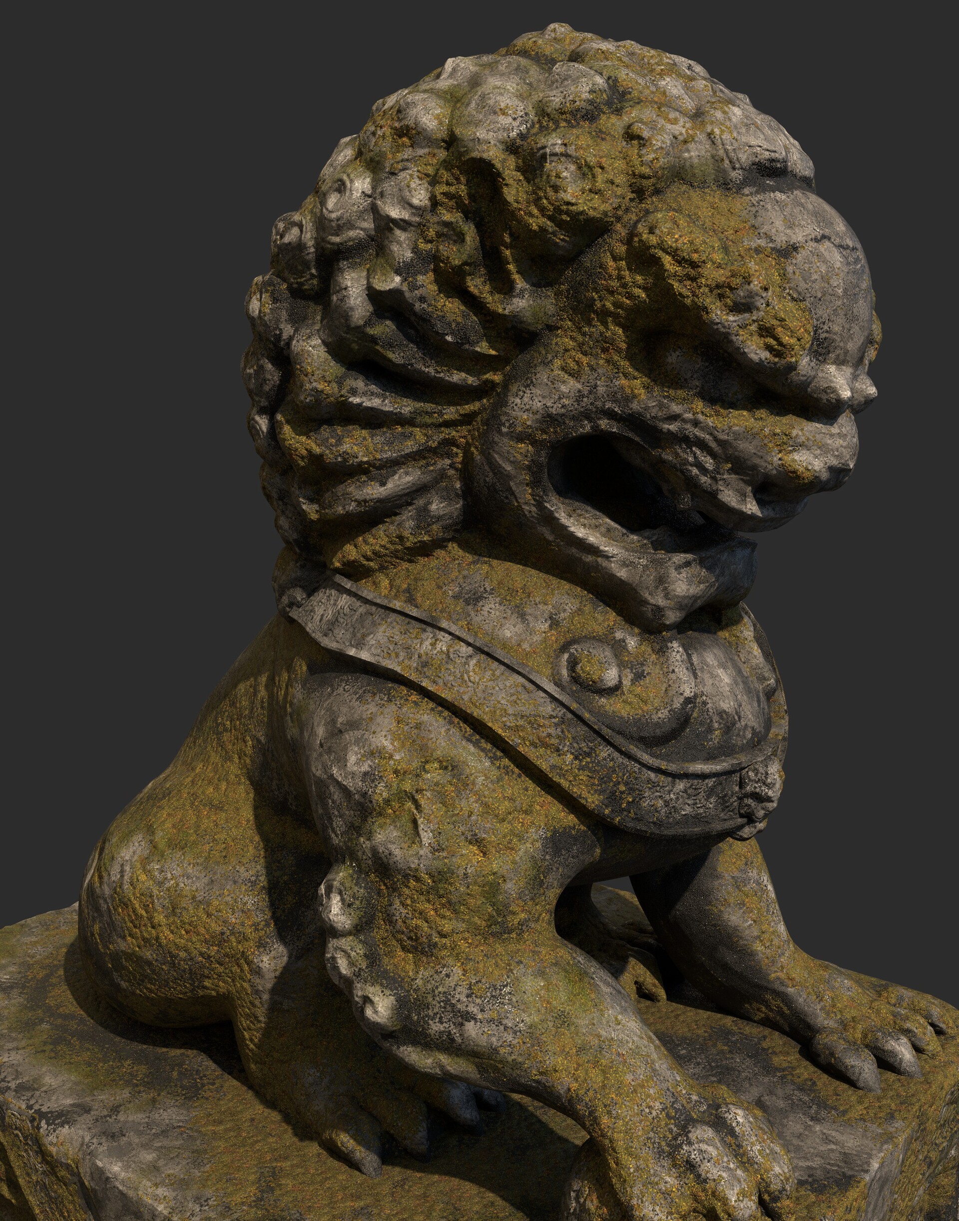 ArtStation - WIP Statue lions