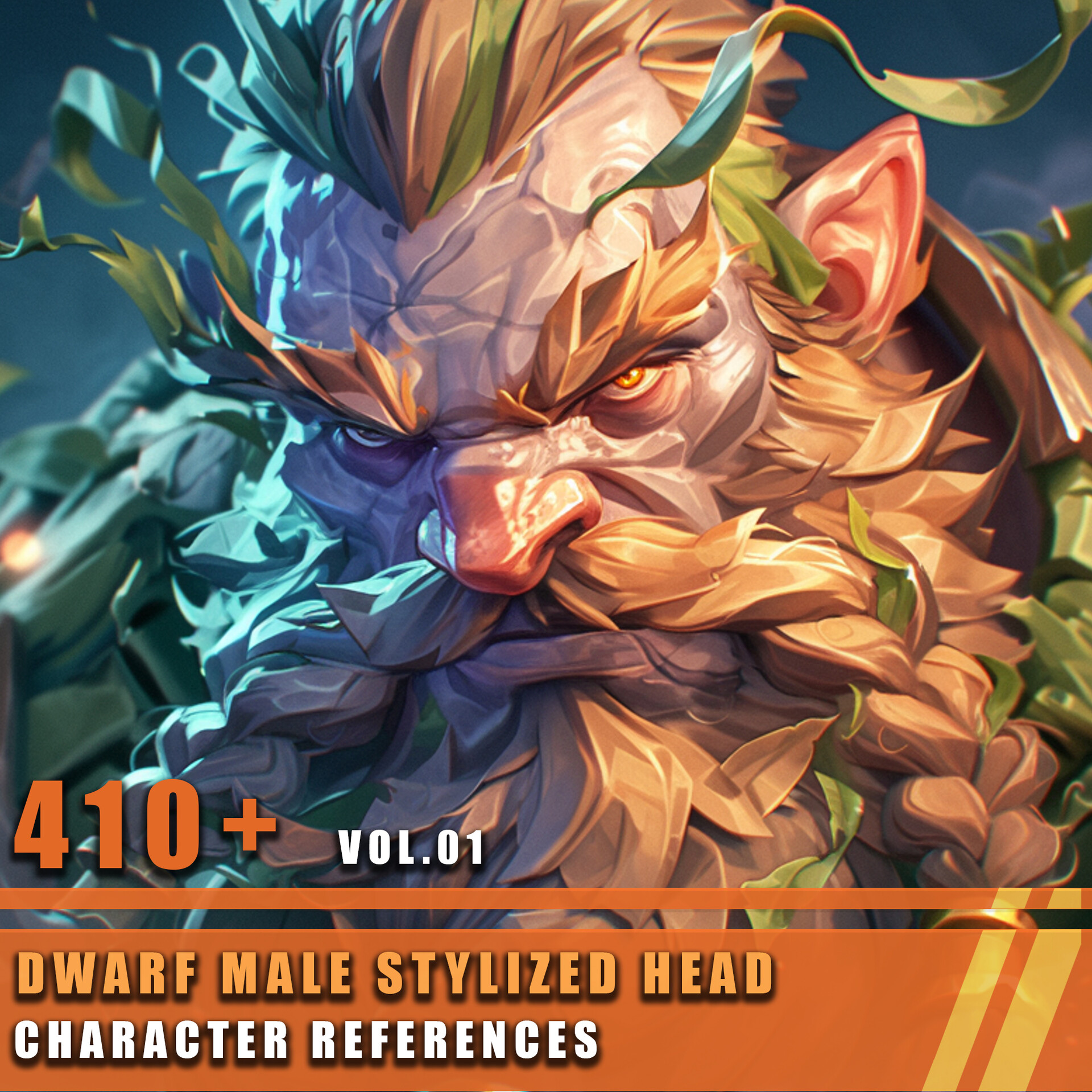 ArtStation - 410+ Dwarf Male Stylized Head - Character References Vol.01