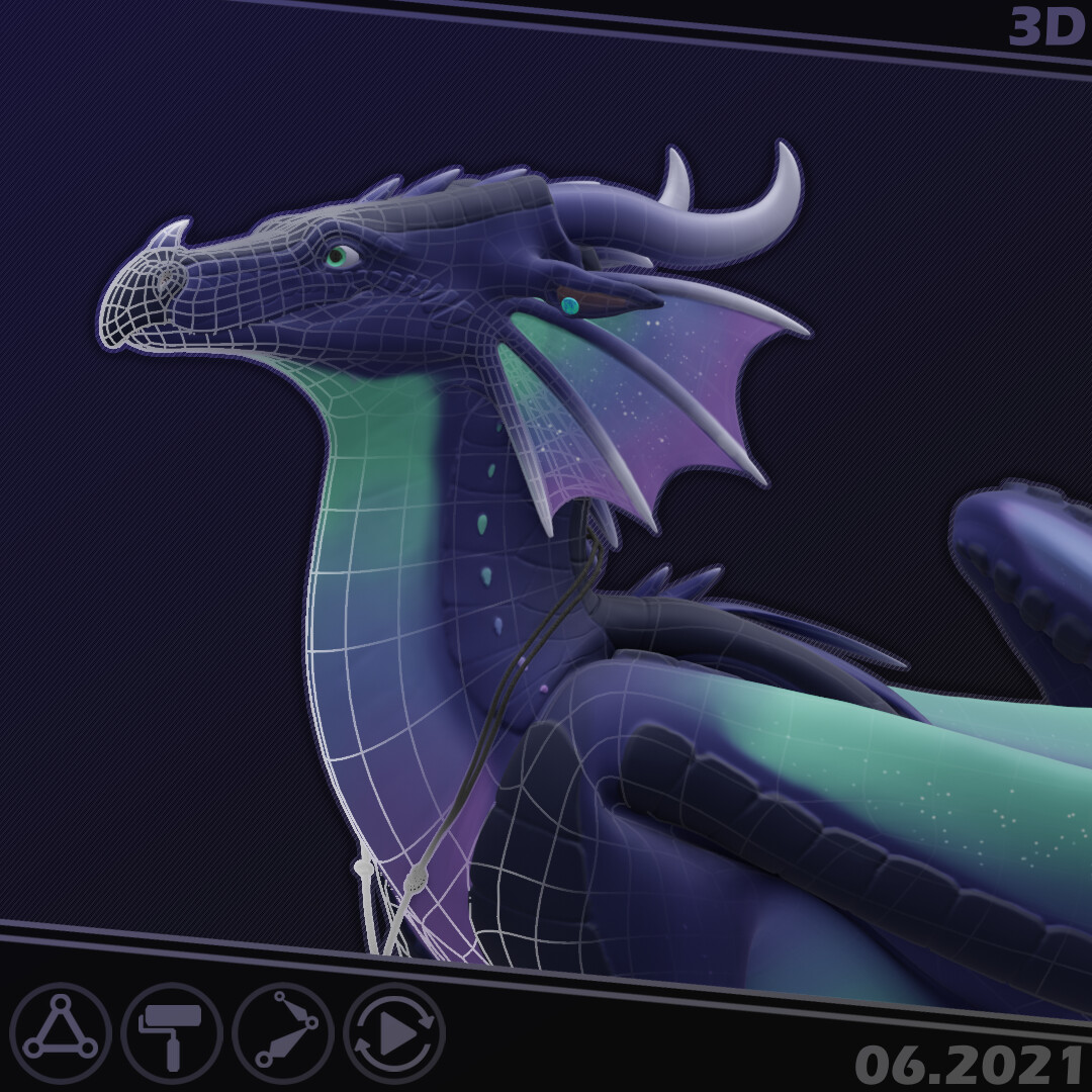 ArtStation - Echo the Dragon 3D model and animations