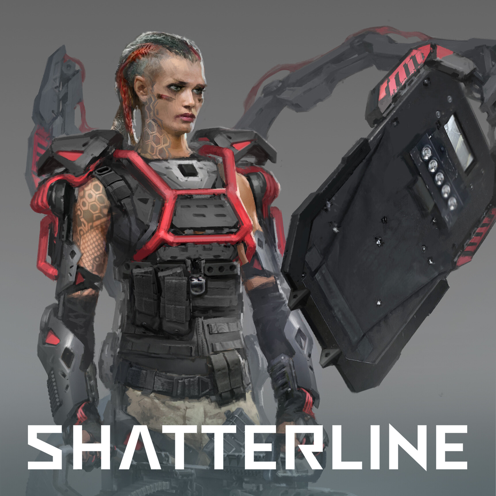 ArtStation - Heavy Hero. female Exo. legendary suits