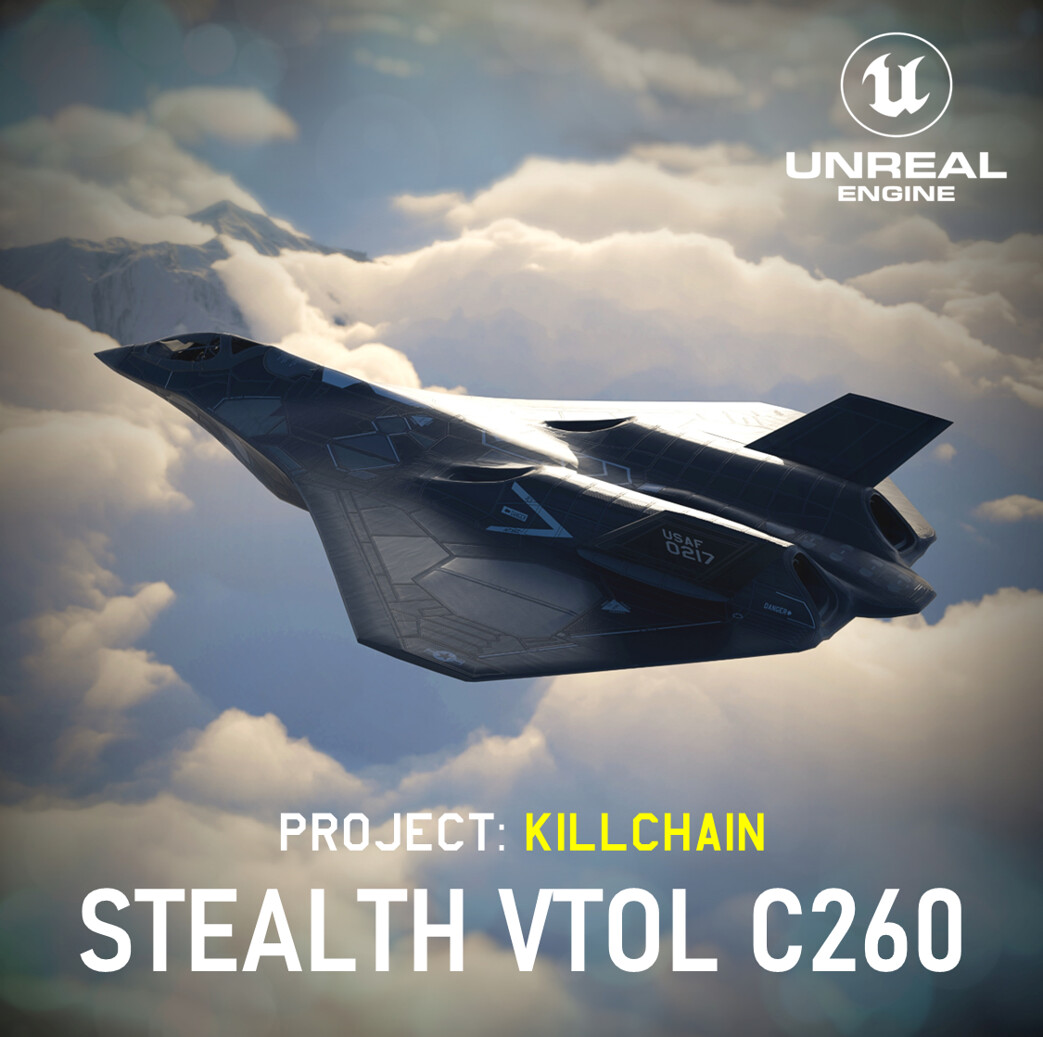 ArtStation - C-260 Multi-Role Stealth VTOL for Killchain