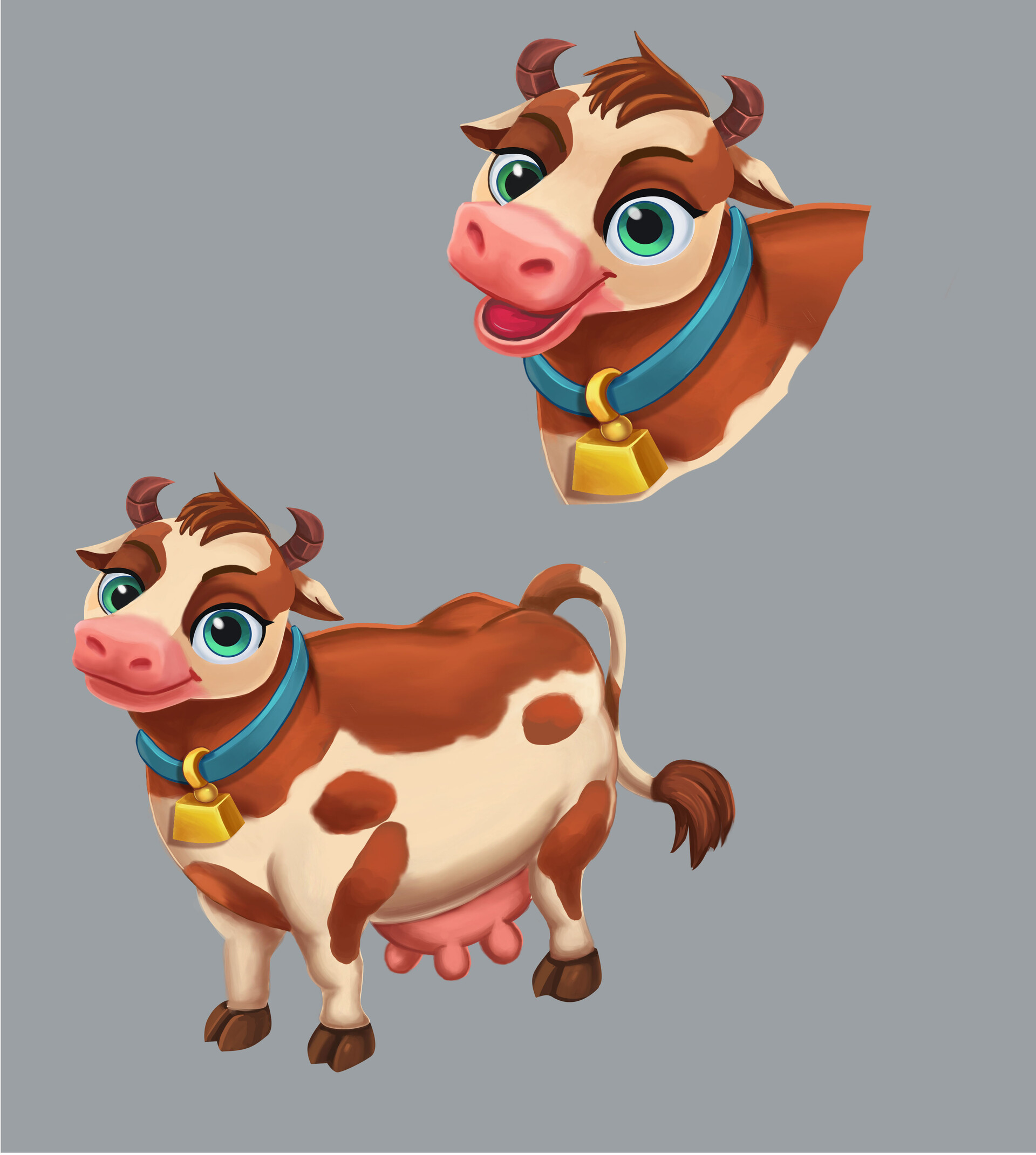 Aisha Ahmed - Cow Character Concept Art