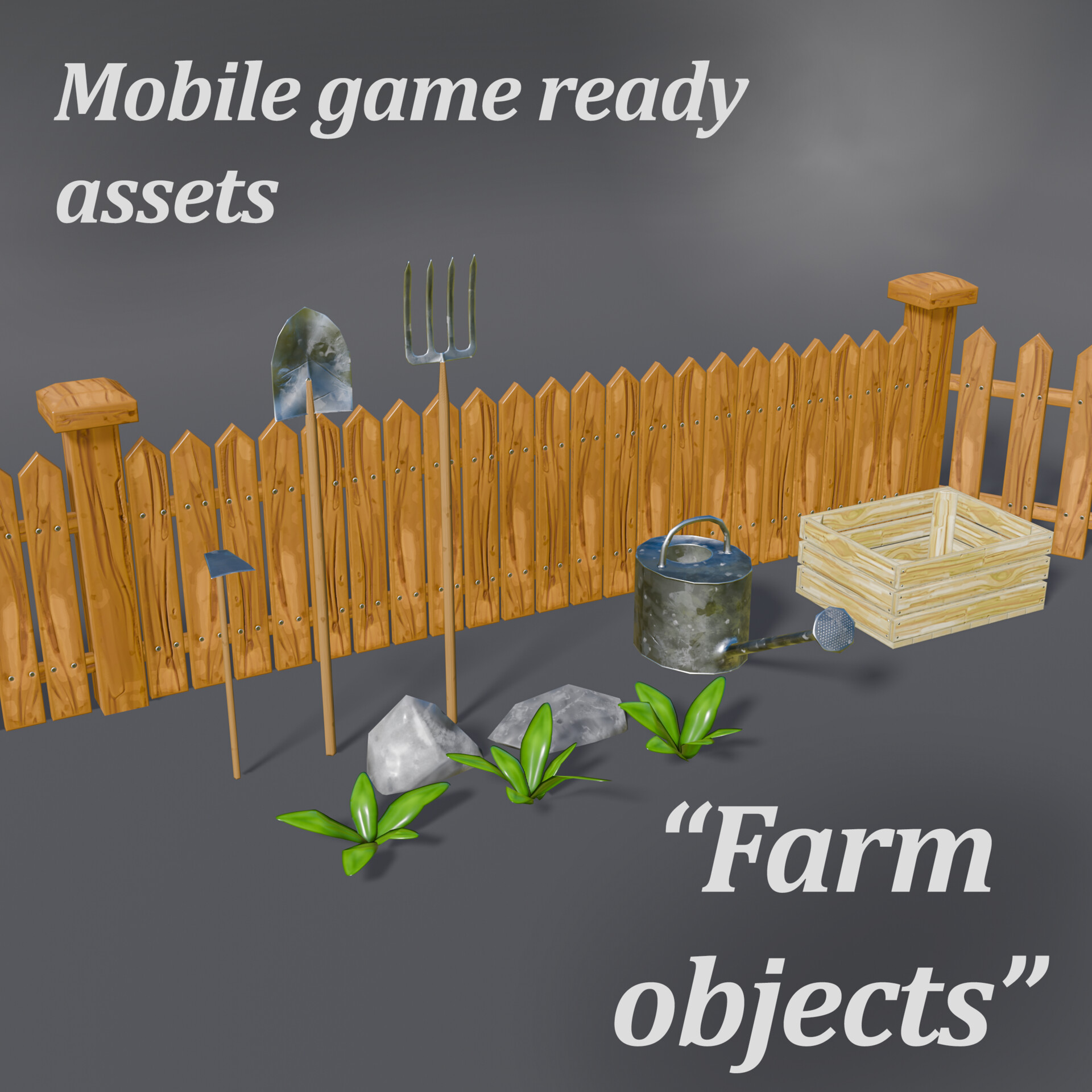 ArtStation - Stylized farm objects (mobile game-ready)