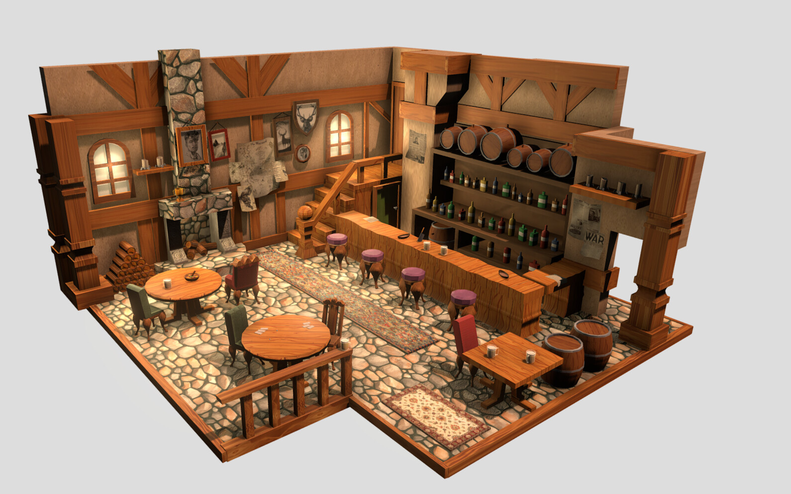 ArtStation - Tavern Interior Model