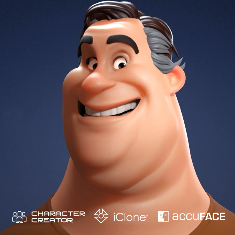 ArtStation - Cartoon 3D Character: Big Bob Facial Performance