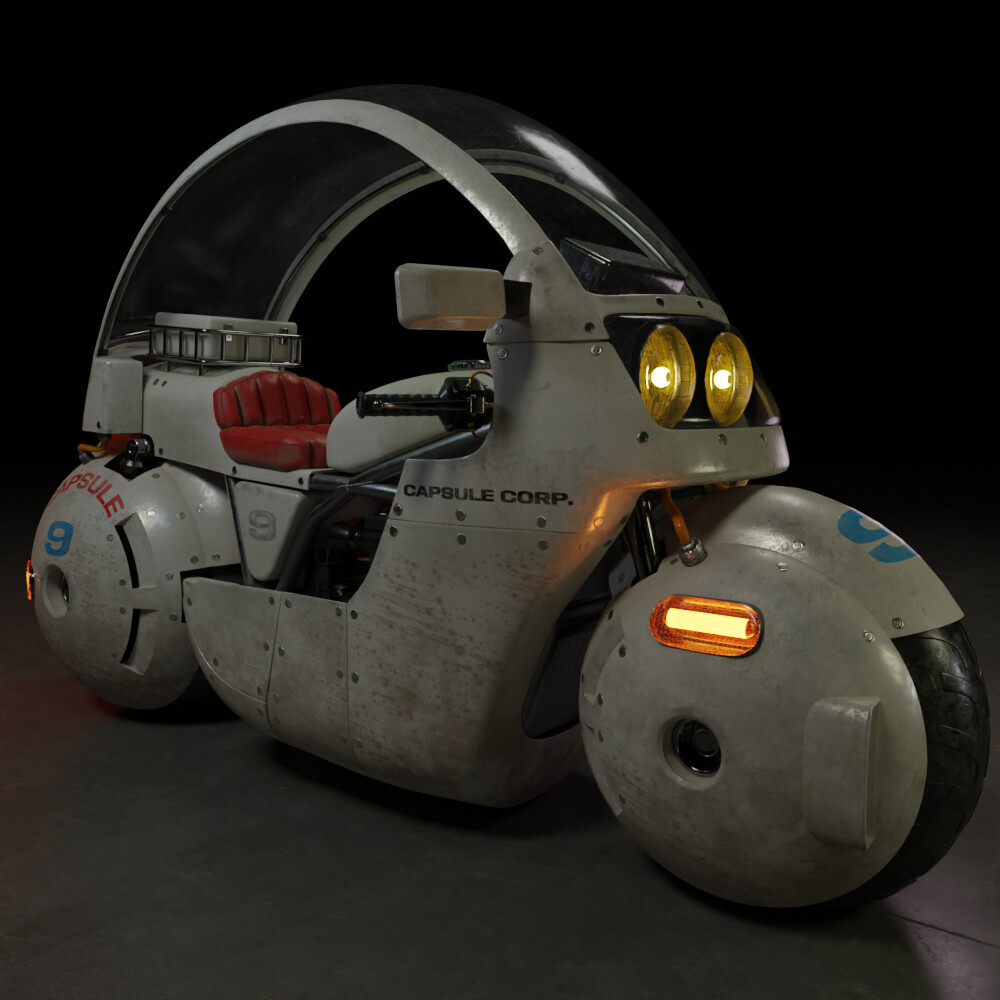ArtStation - Capsule 9 Motorcycle Dragon Ball