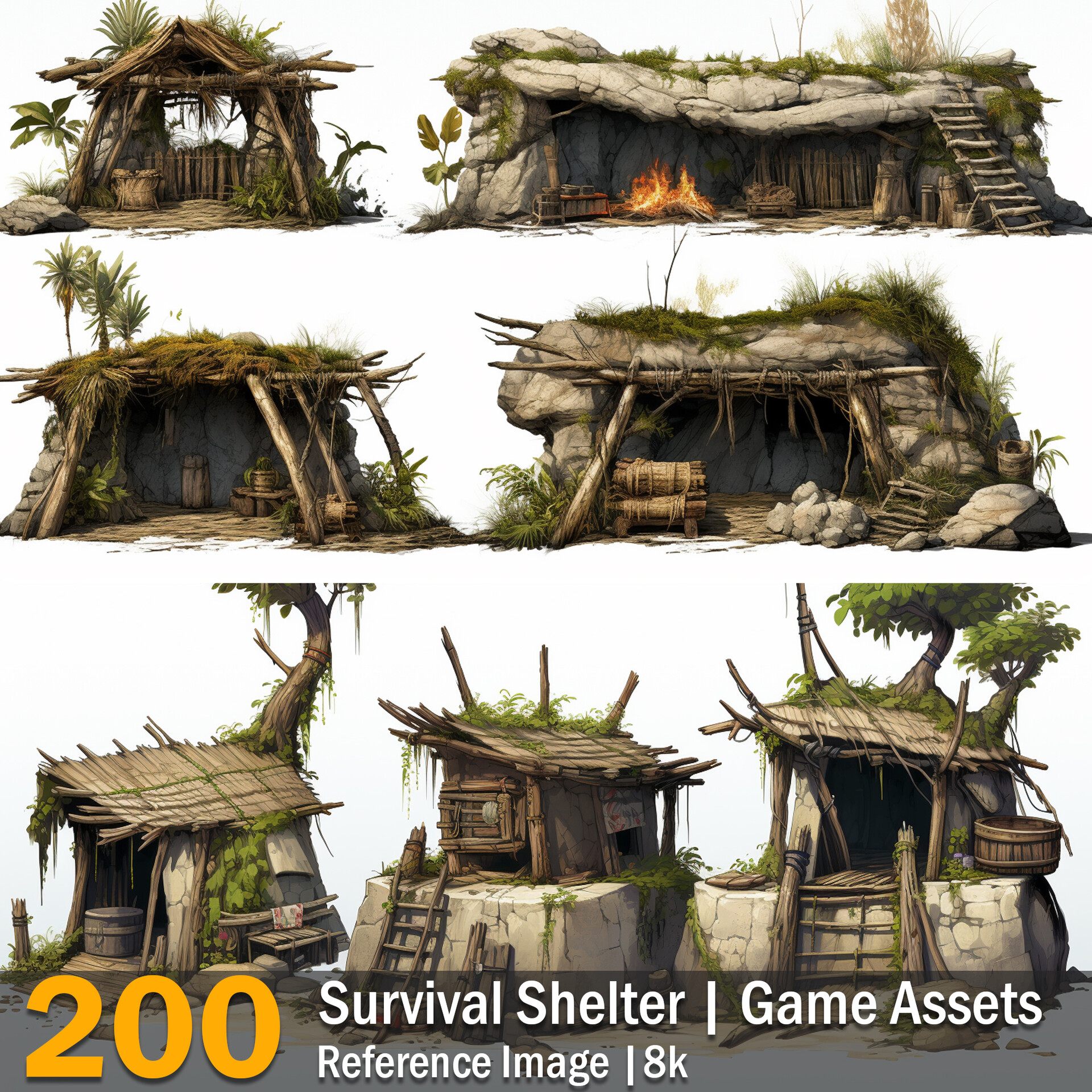 ArtStation - Survival Shelter | Game Assets | Reference Images | 8K