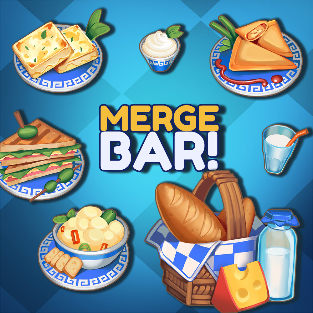 ArtStation - MERGE BAR - Plates Pack & Mockup Art