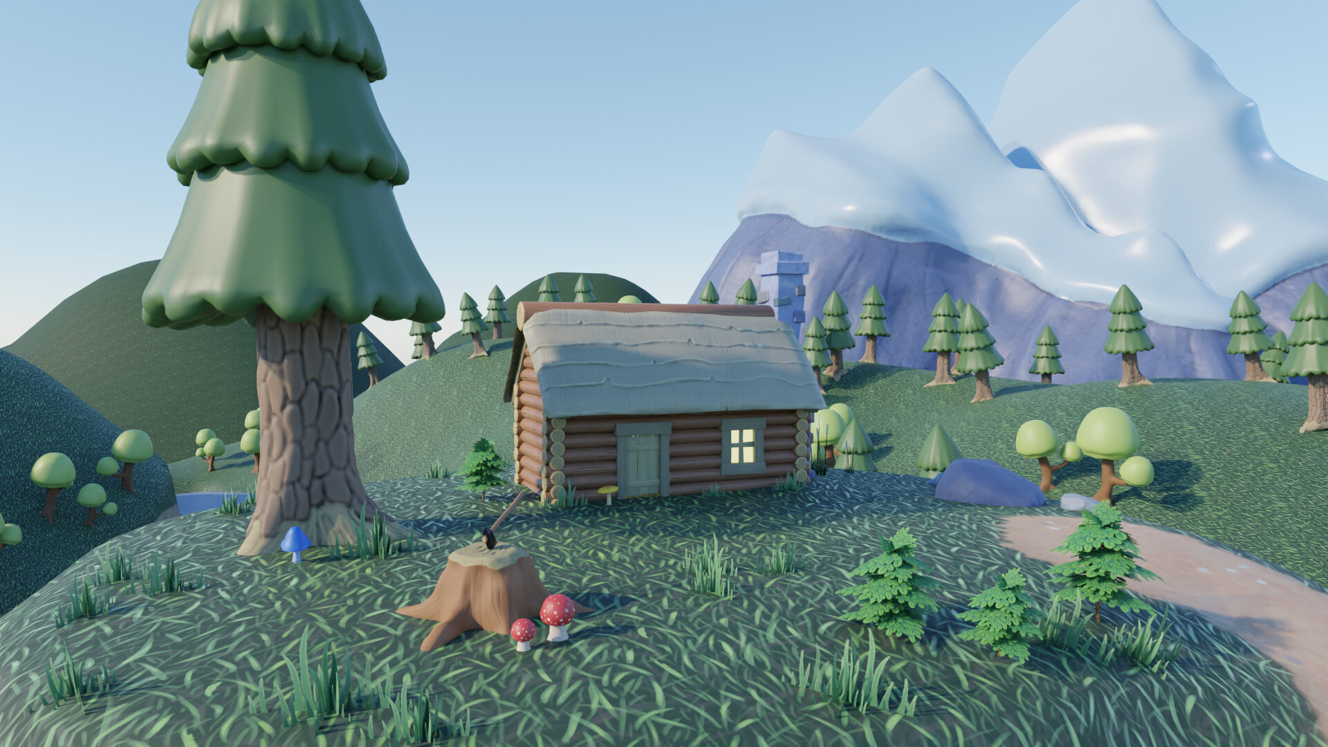 ArtStation - Log Cabin