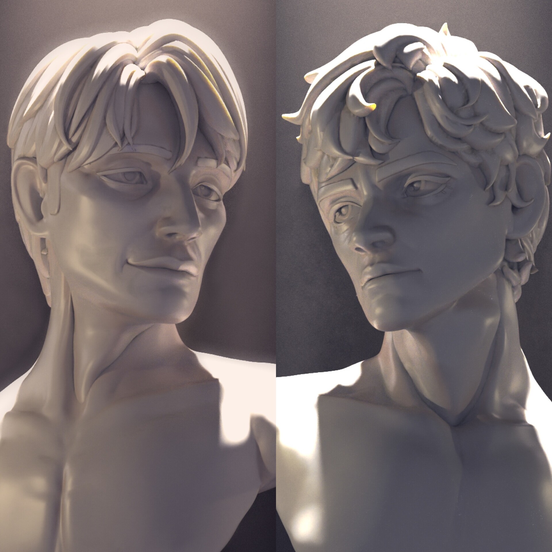 ArtStation - Hannibal and Will Greek Busts