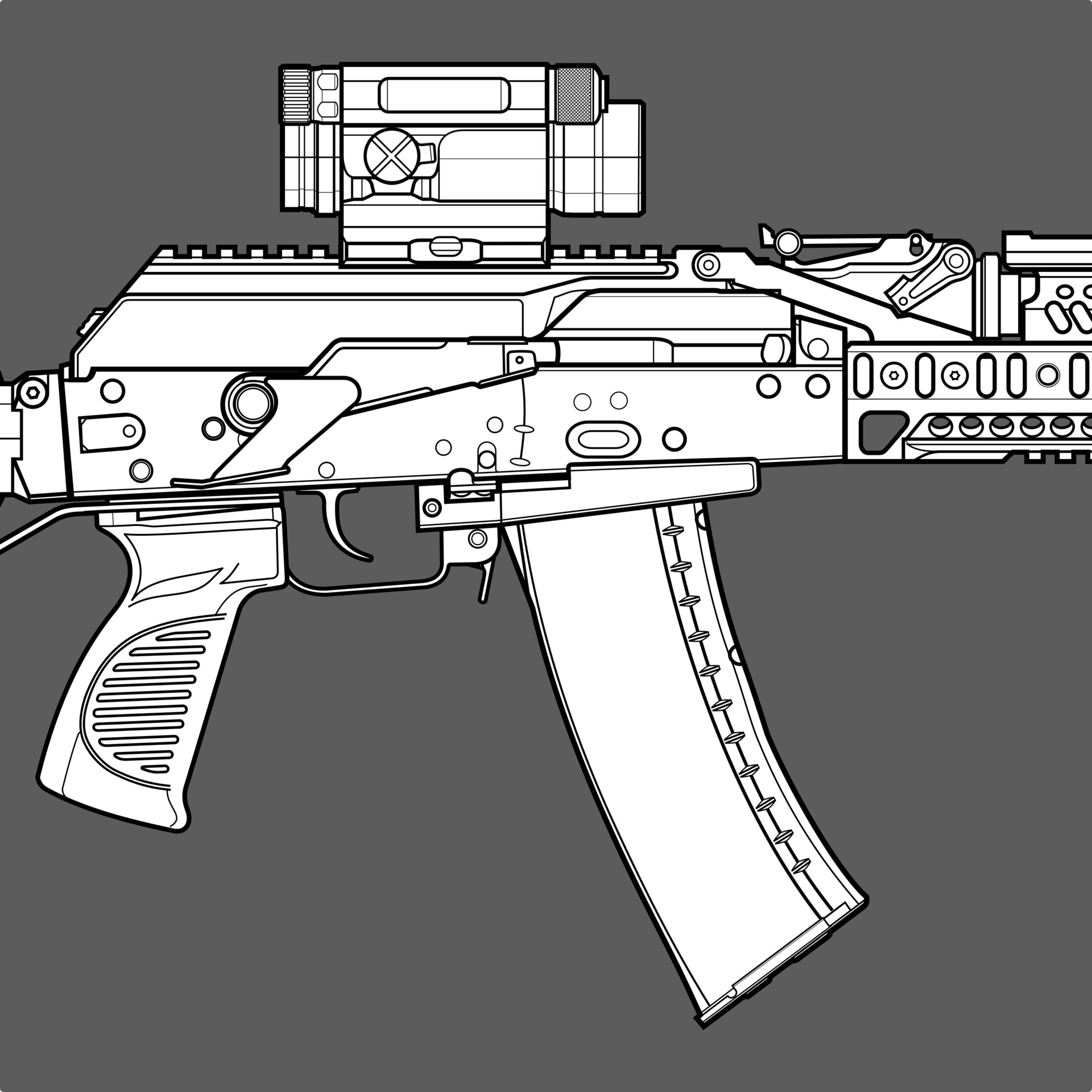 ArtStation - AKM, AKMS, AKMSL?, RPK16, AK105 + 7,62x39 mags