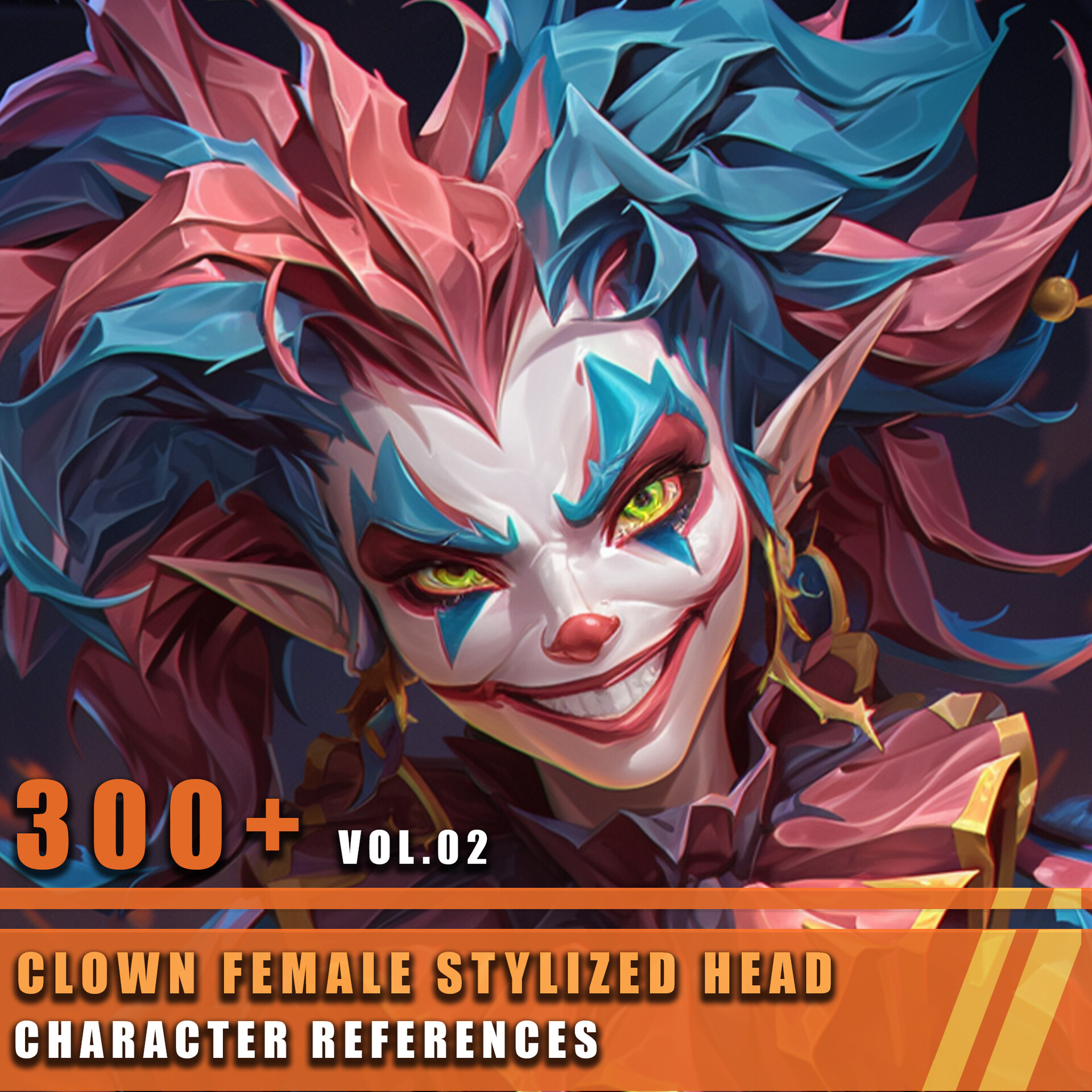 ArtStation - 300+ Clown Female Stylized Head - Character References Vol.02