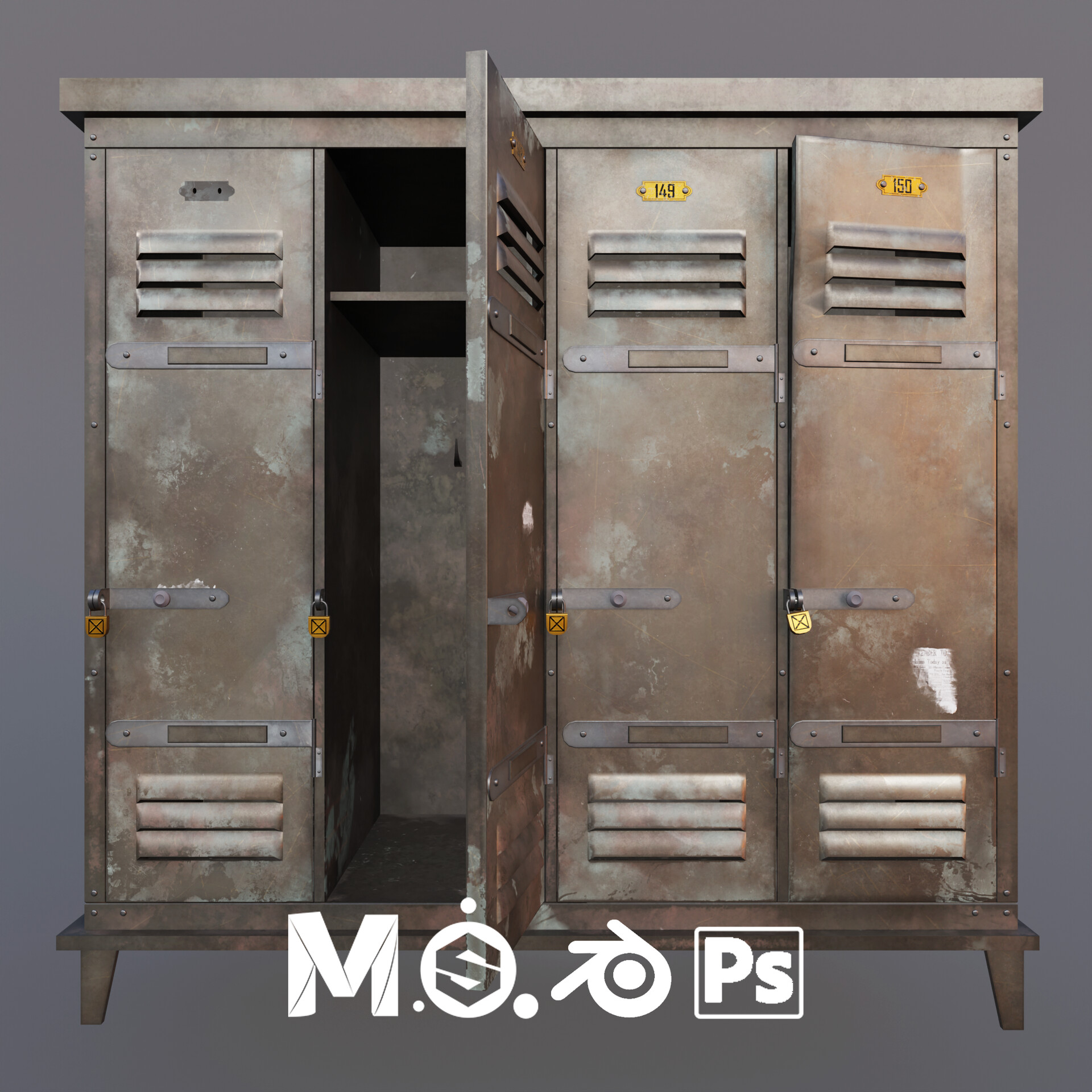 ArtStation - World War II-Inspired 3D Locker Creation