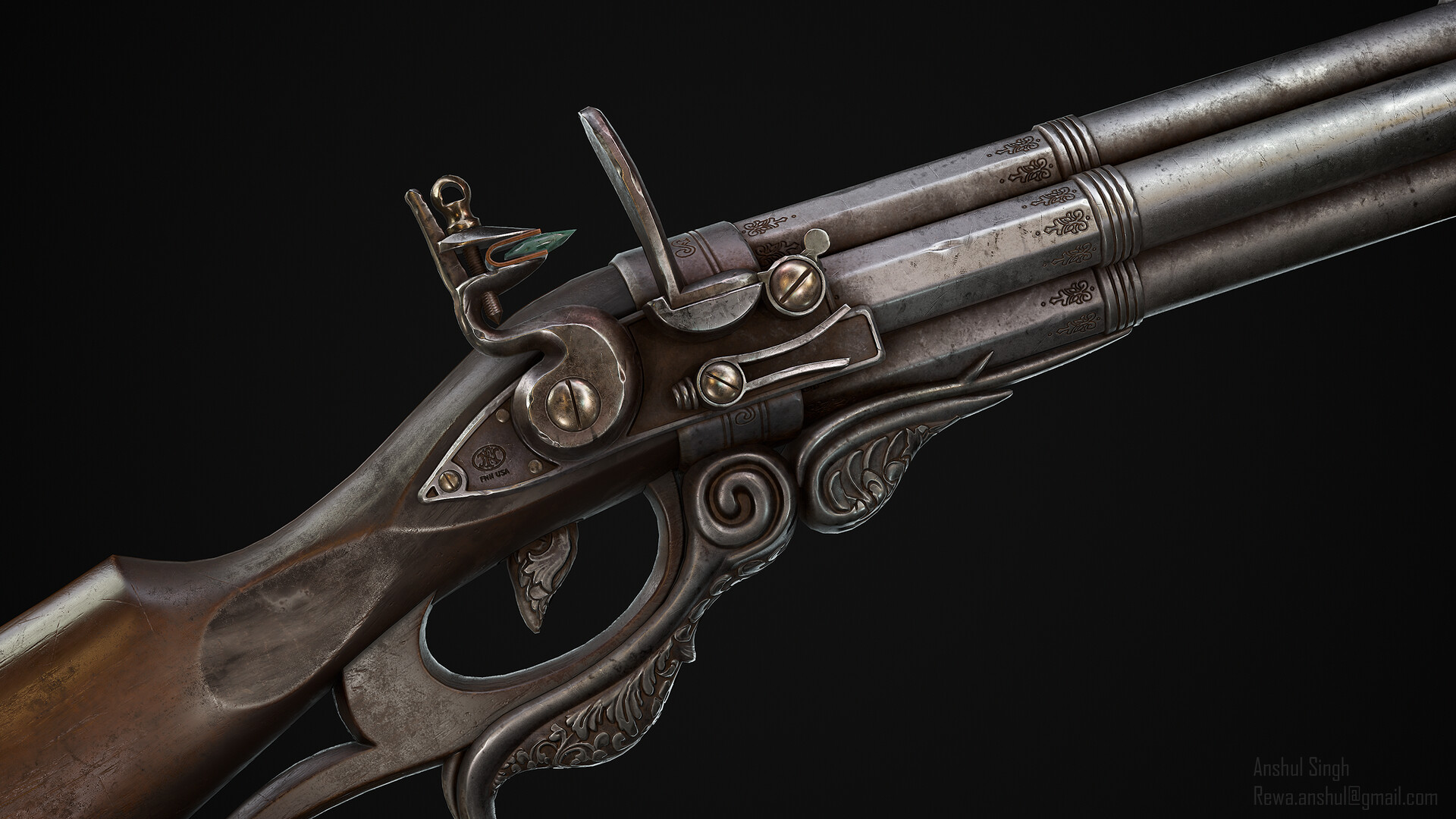 ArtStation - Quad barrel Shotgun