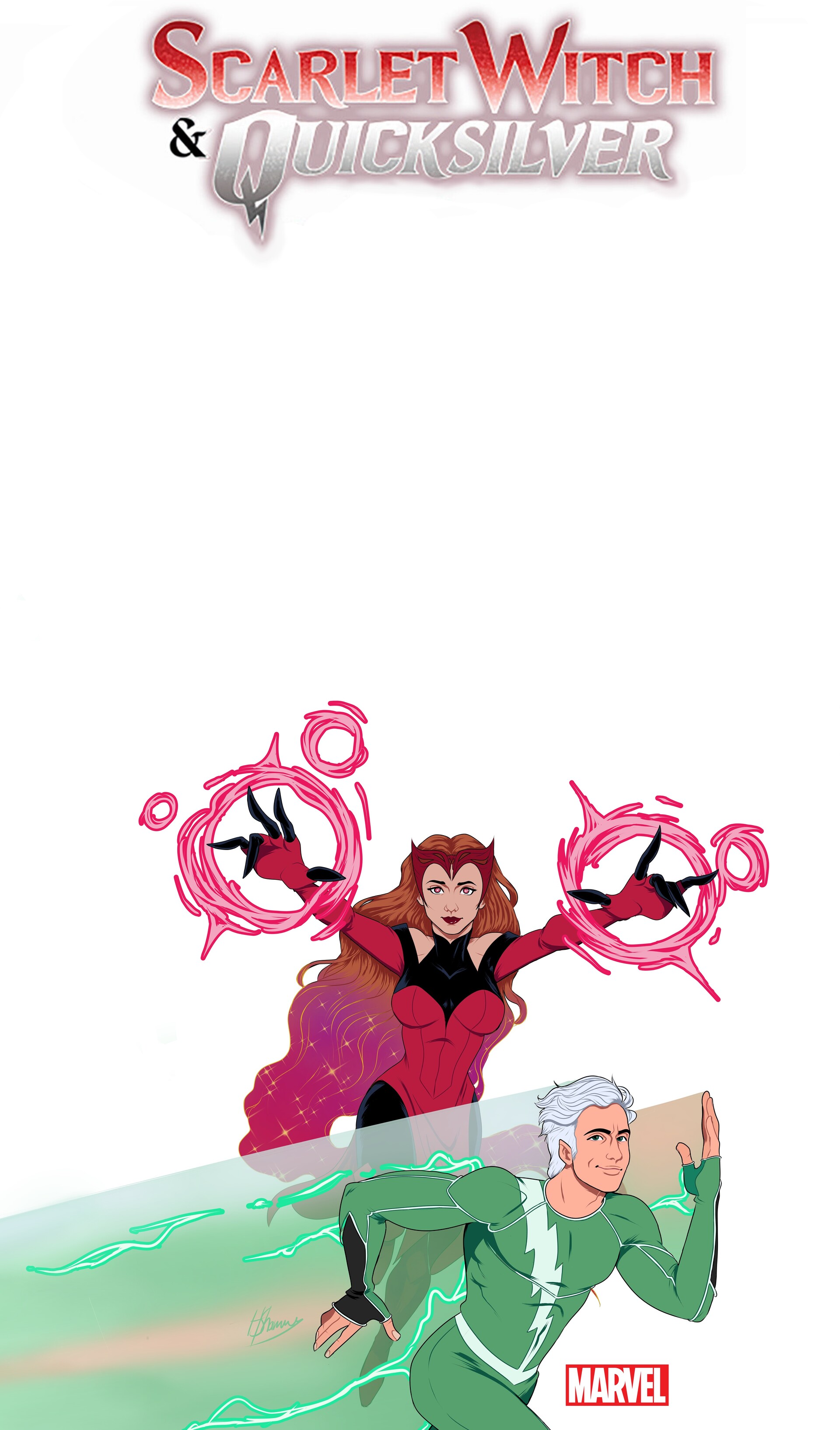 ArtStation - SCARLET WITCH & QUICKSILVER VARIANT COVER