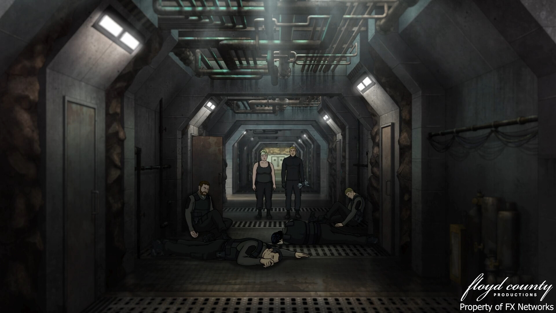 ArtStation - Archer S14 E02 3D Environment: Vanguard Hallway