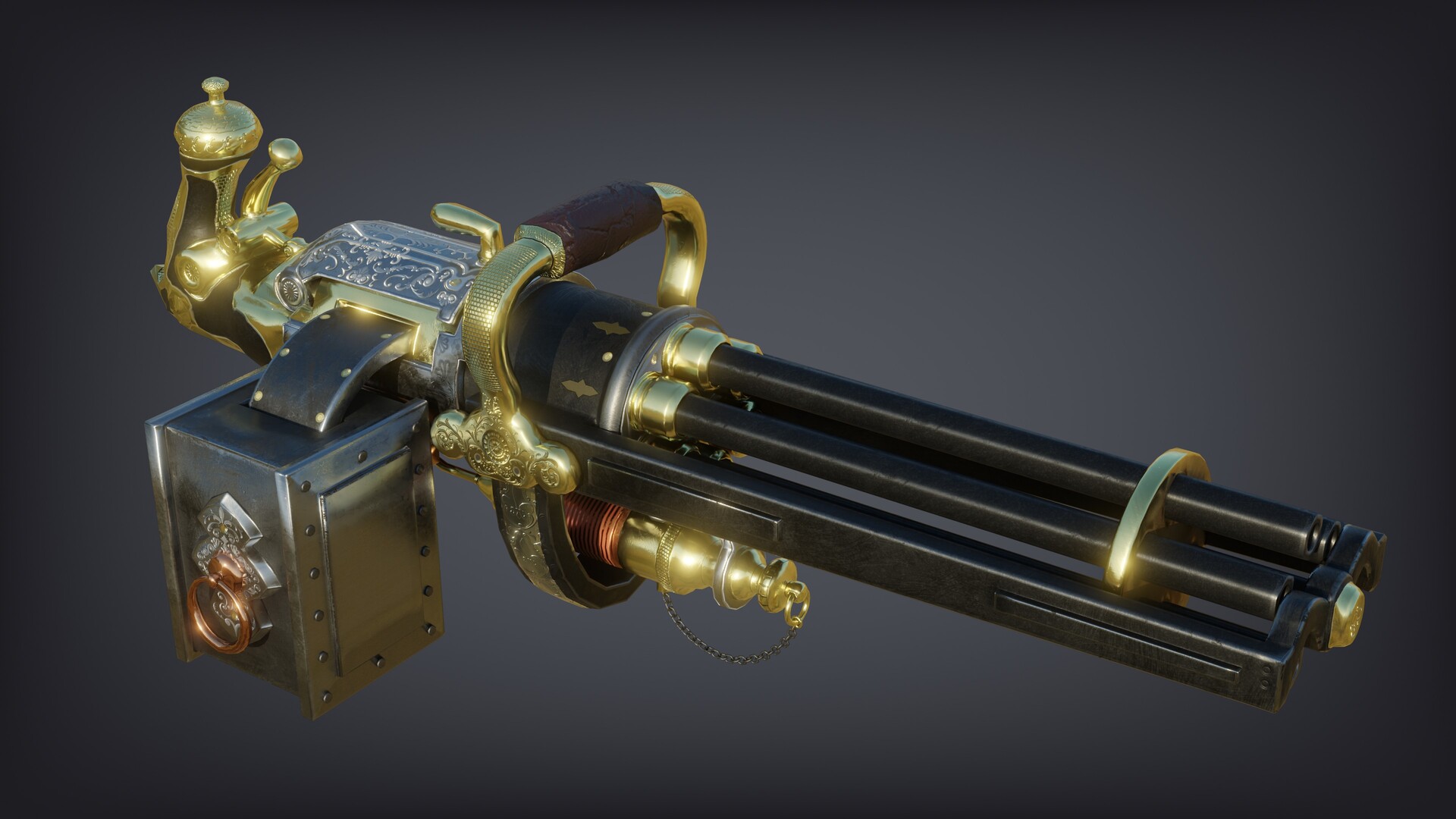 ArtStation - Steampunk Gatling Gun