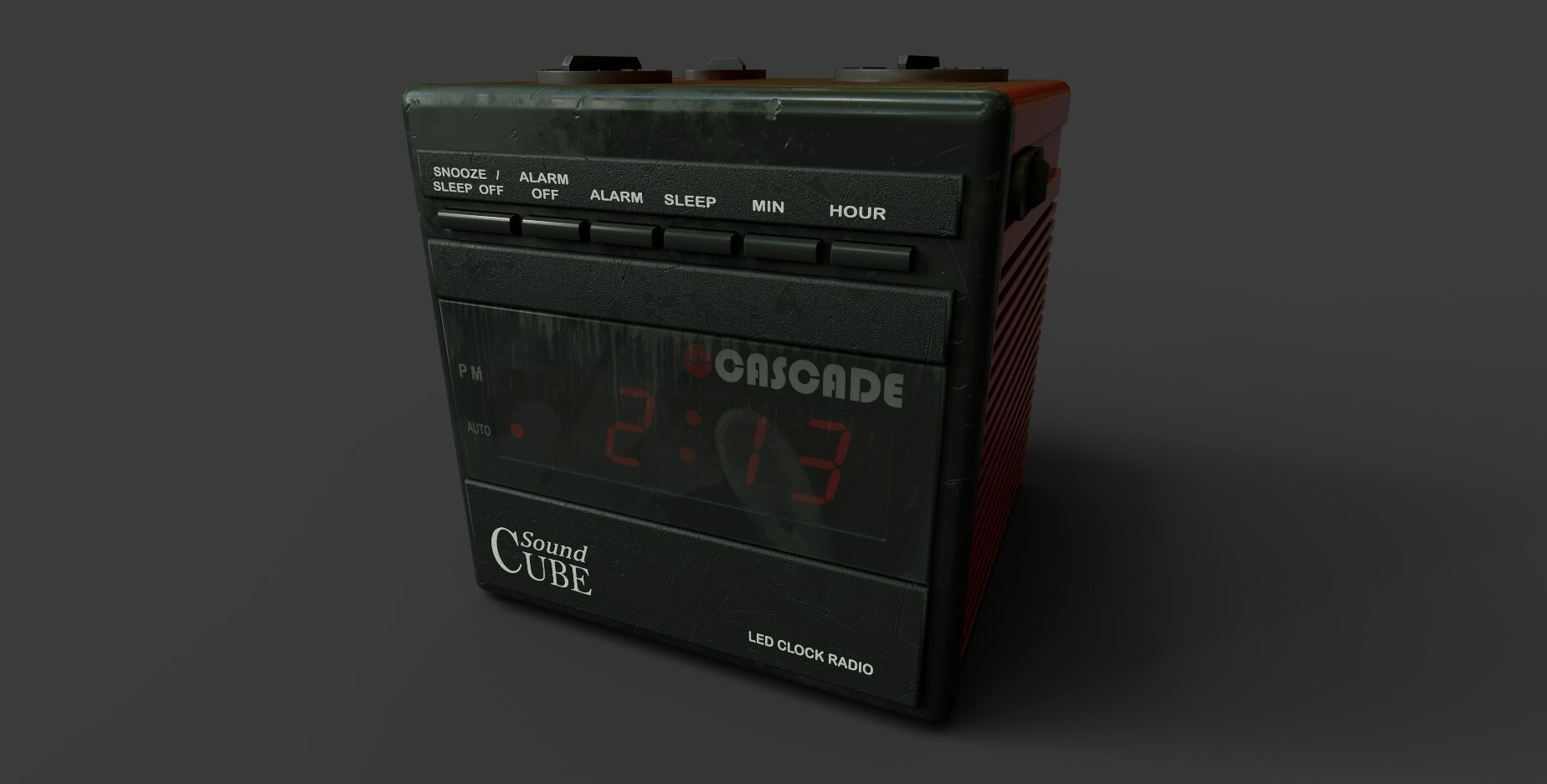 ArtStation - Vintage retro clock radio