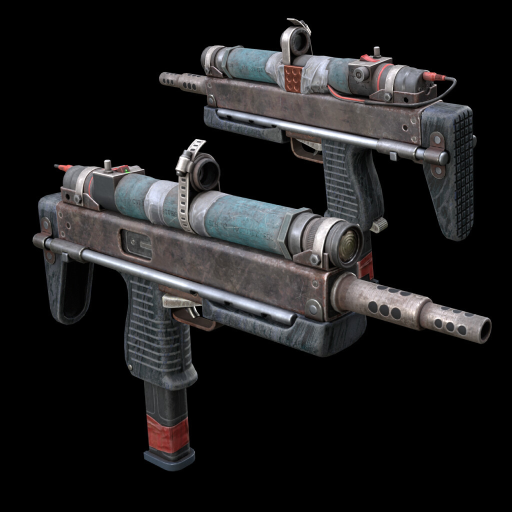ArtStation - Squire, a post apocalyptic machine pistol