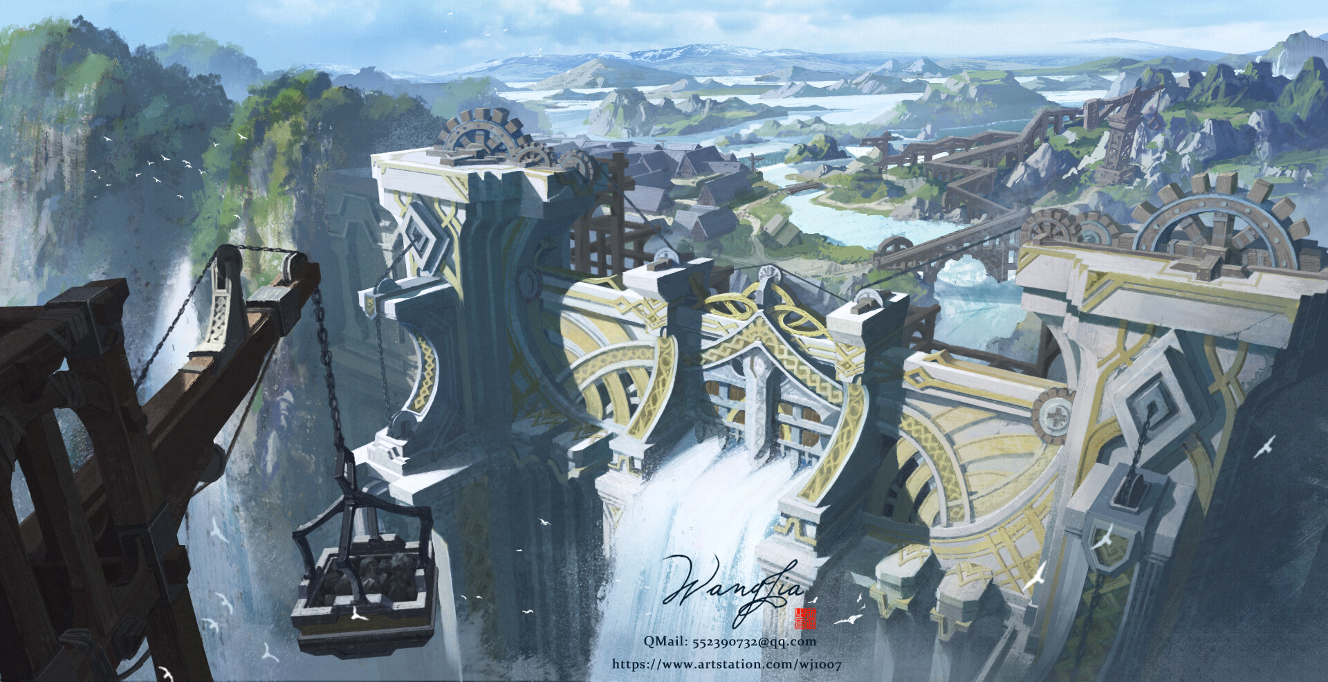 ArtStation - The Dam Project of the Dwarves