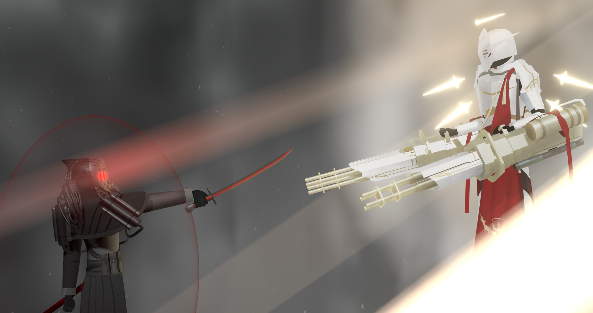 ArtStation - Emperor's blade vs Apostolic knight from Arknights