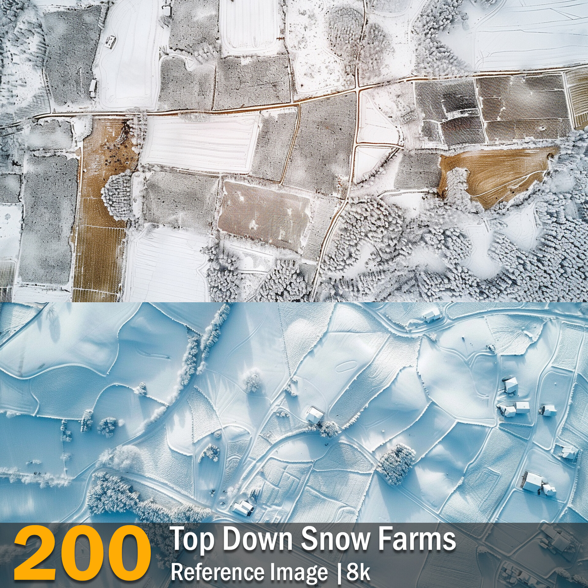 ArtStation - Top Down Snow Farms | Reference Images | 8K
