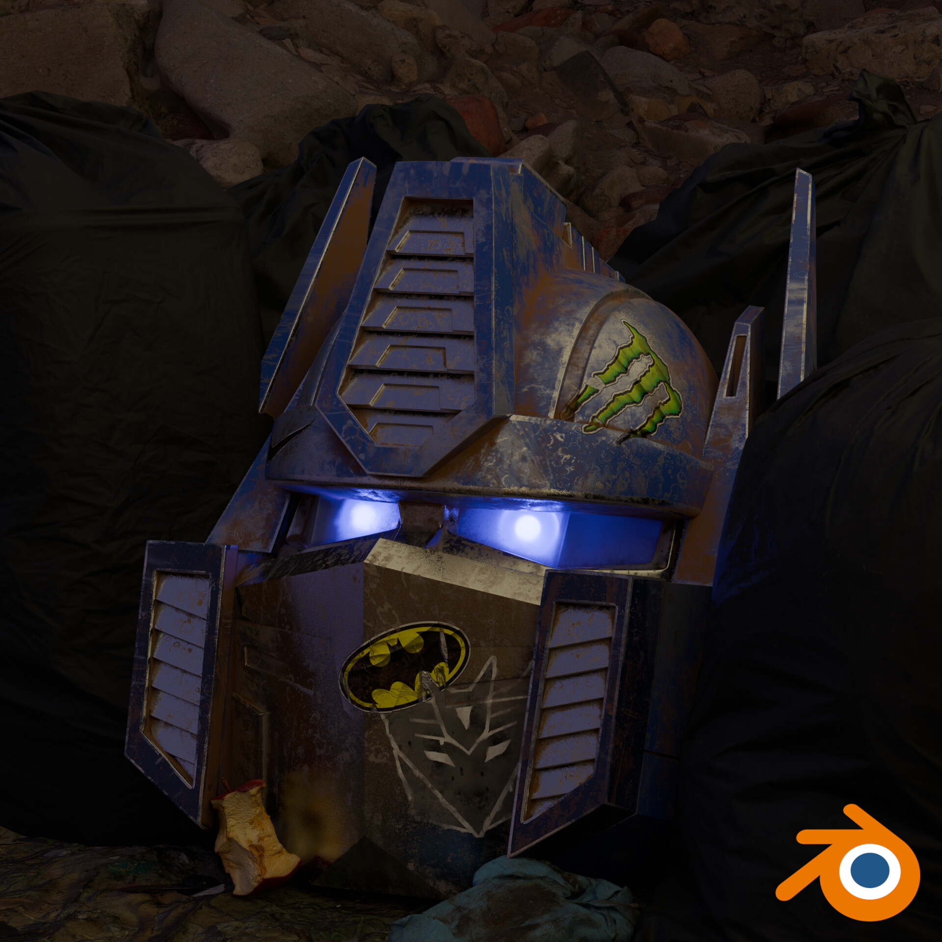 ArtStation - Optimus Prime's head destroyed