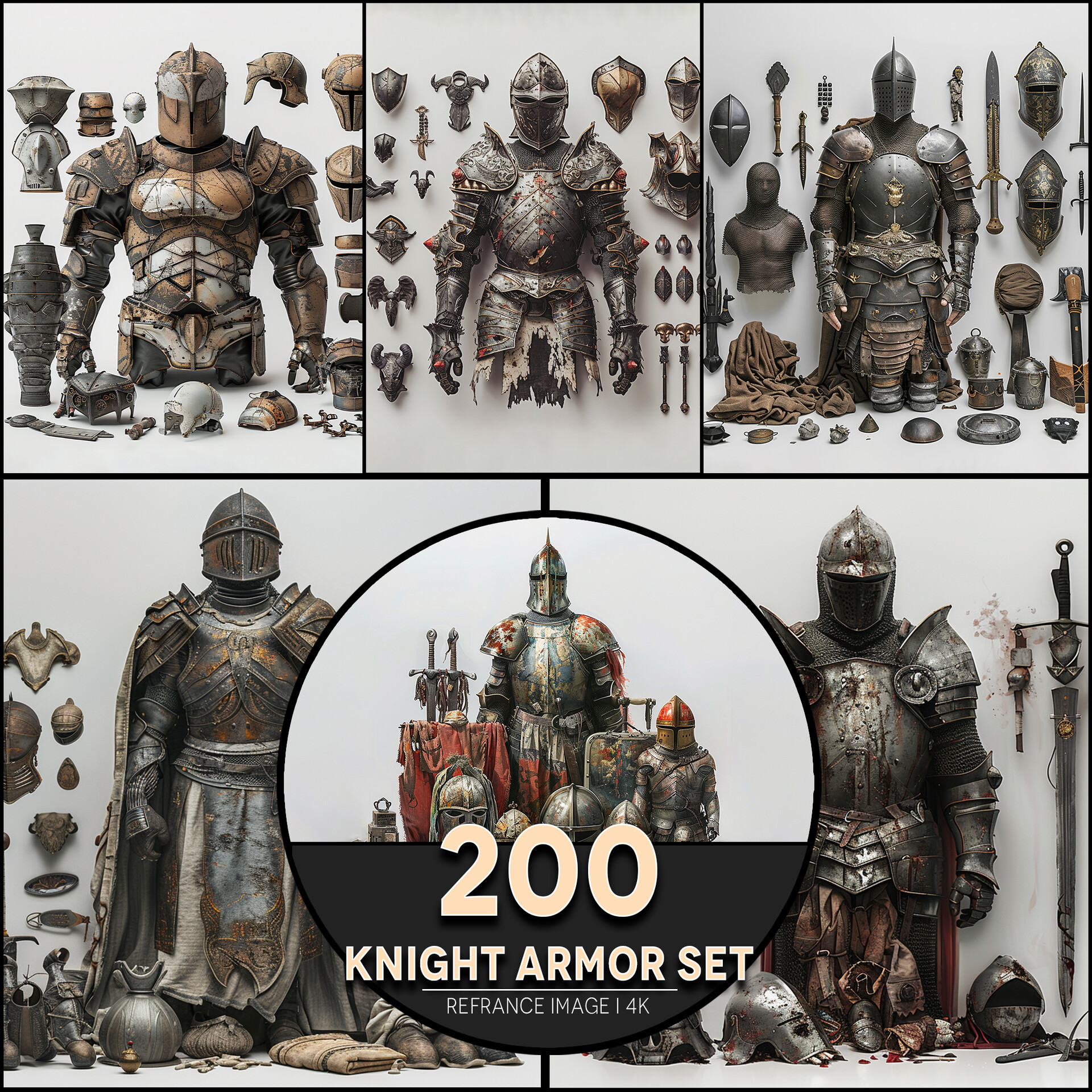 ArtStation - Knight Armor Set 4K Reference/Concept Images