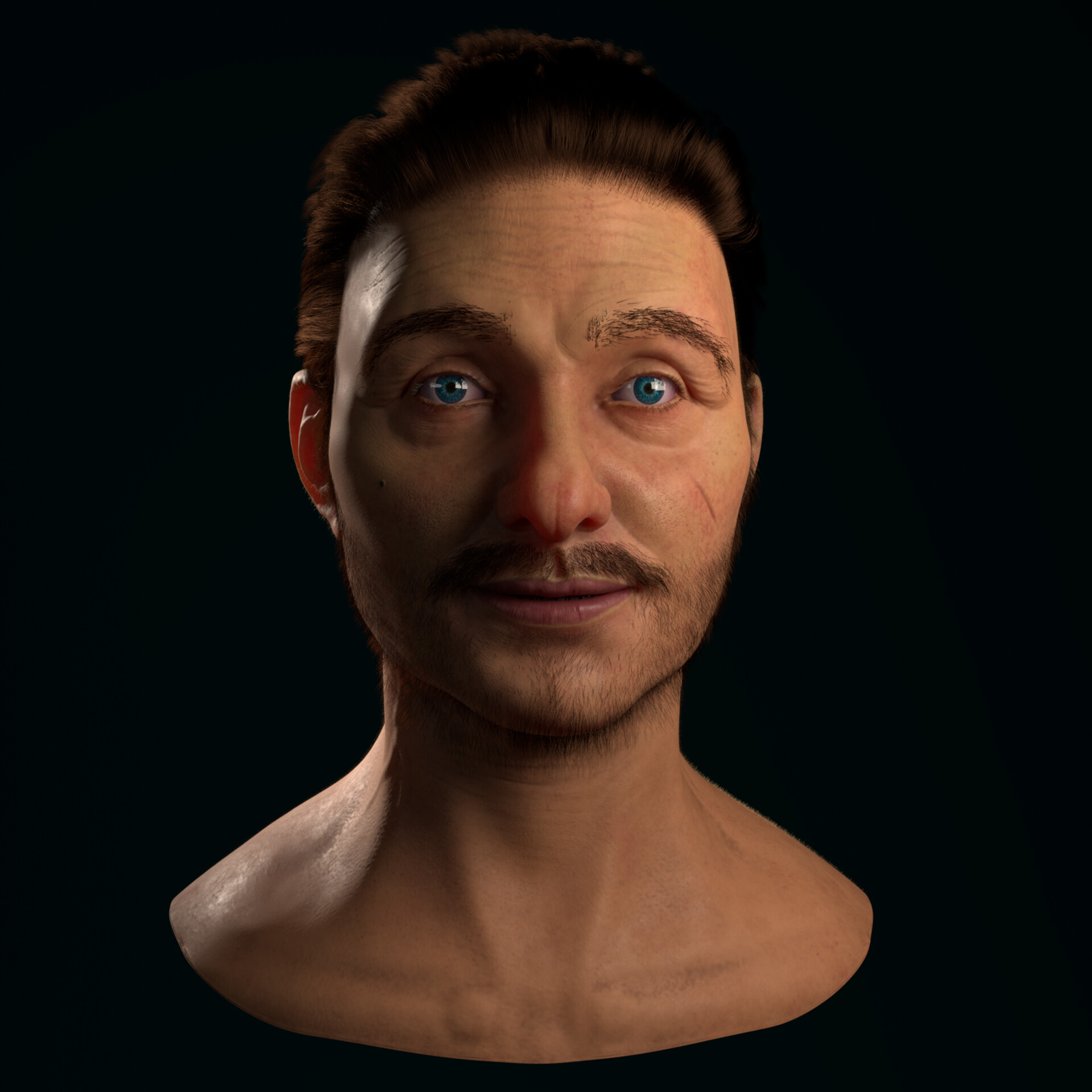 ArtStation - male face texturing
