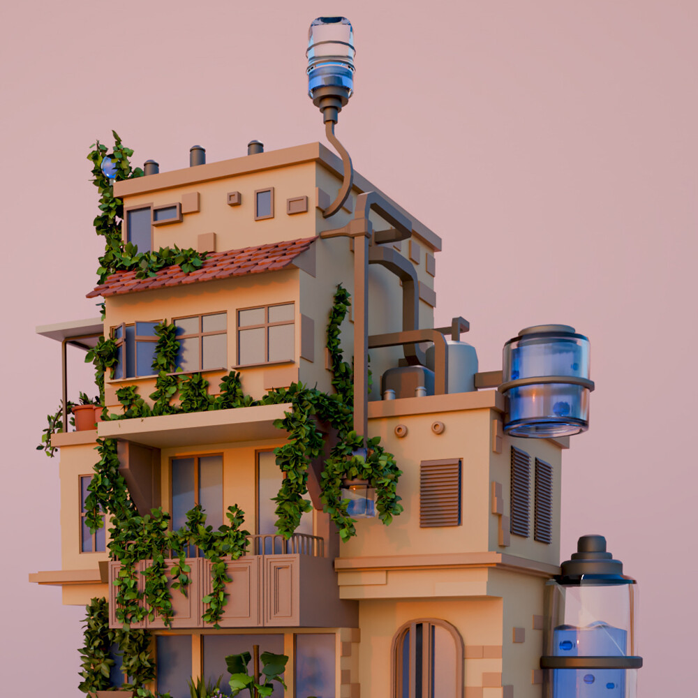 ArtStation - Vertical Garden: Architectural Harmony