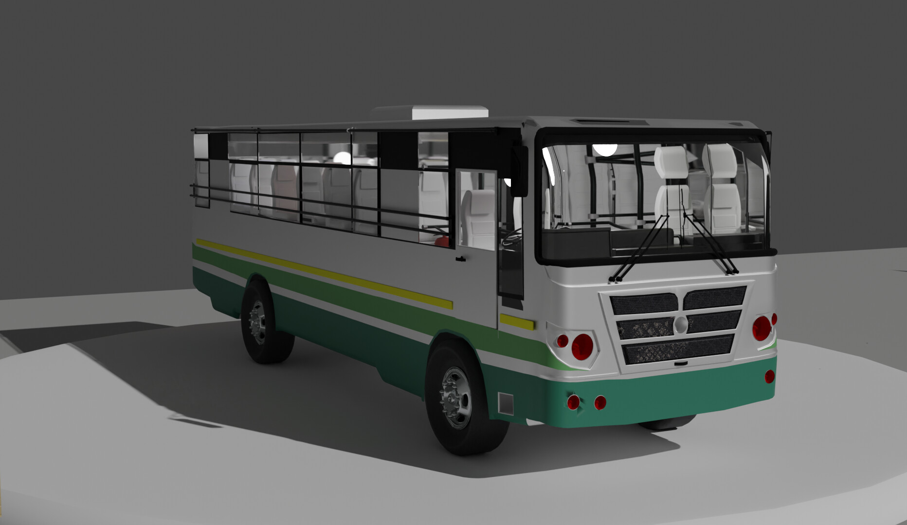 ArtStation - BUS VHICLE | MODELING