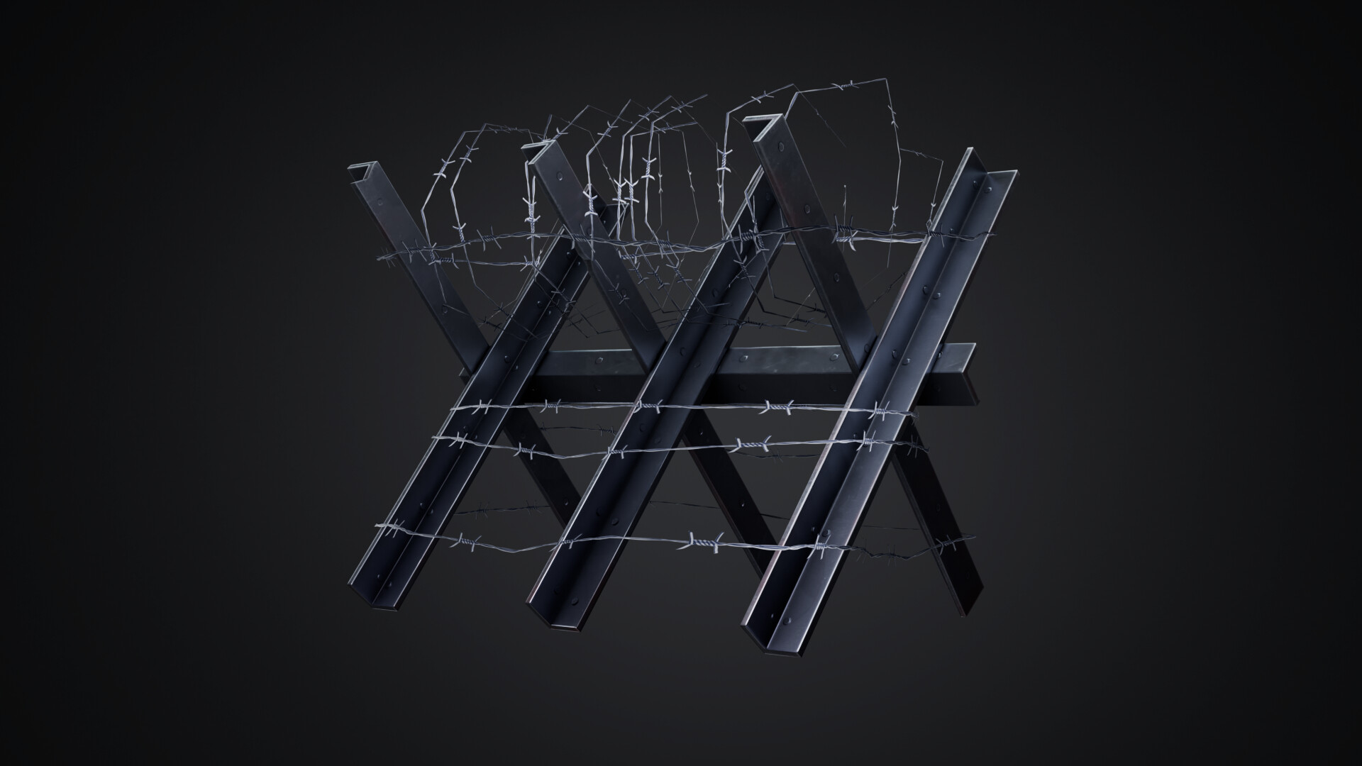 ArtStation - Stylized Metal Barricade