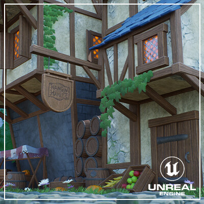 ArtStation - Hangin' Hamlet | Stylized Medieval Village