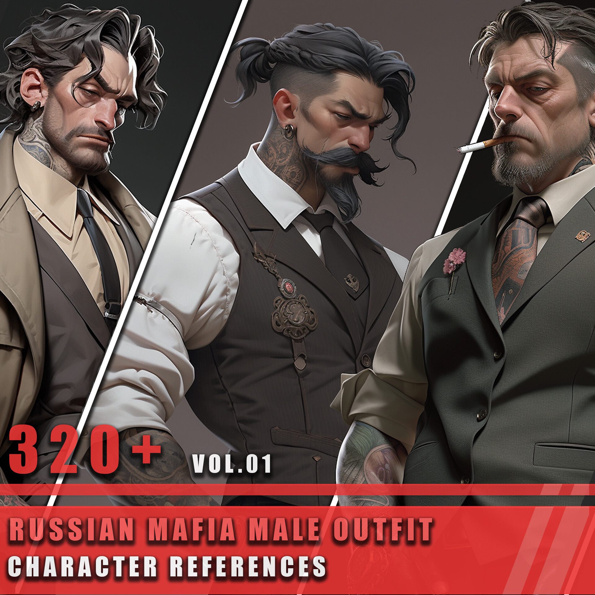 ArtStation - 320+ Russian Mafia Male Outfit - Character References Vol.01