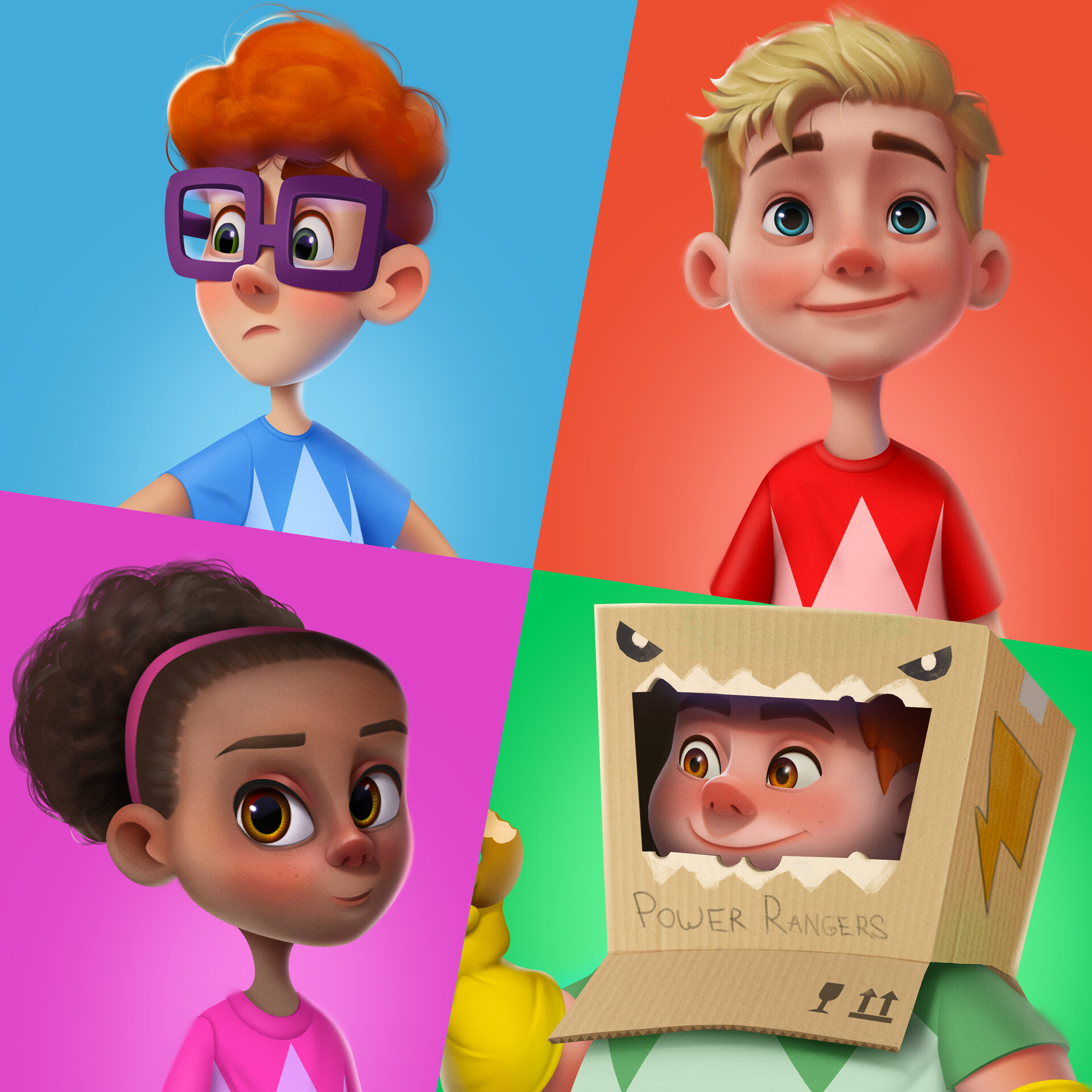 ArtStation - Childhood (power rangers)