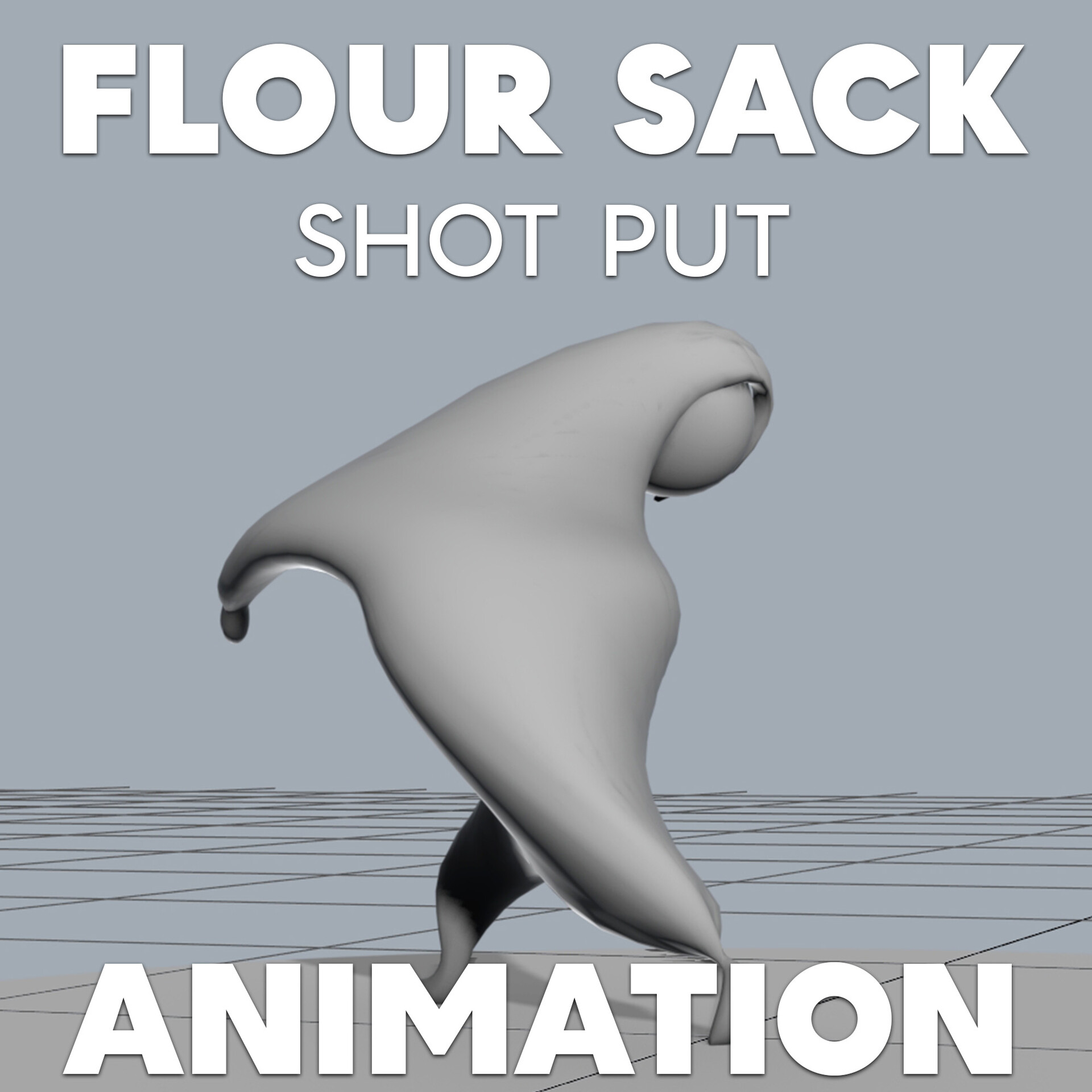 ArtStation - Shot put - Flour Sack animation step