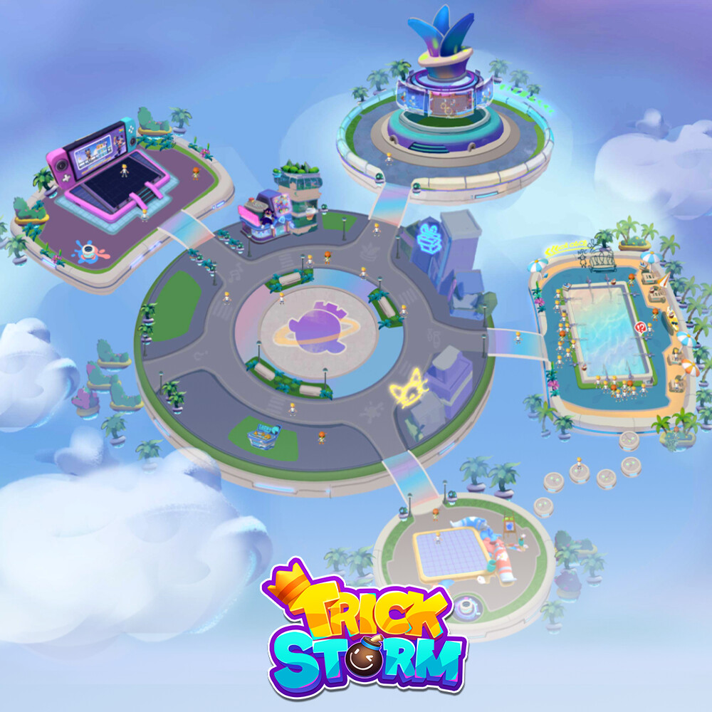 ArtStation - TRICK STORM plaza design version2