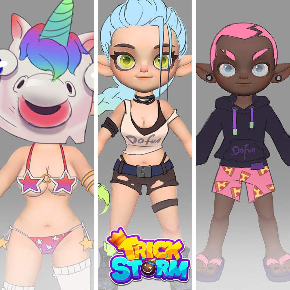 ArtStation - TRICK STORM character costume and NPC design
