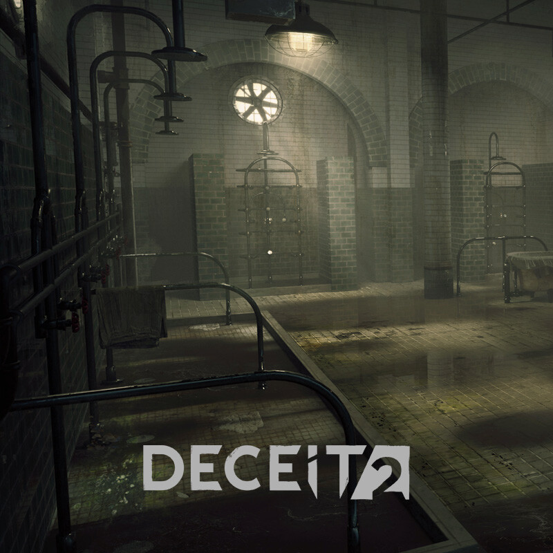 ArtStation - Deceit 2 - The Millhaven Asylum The shower room