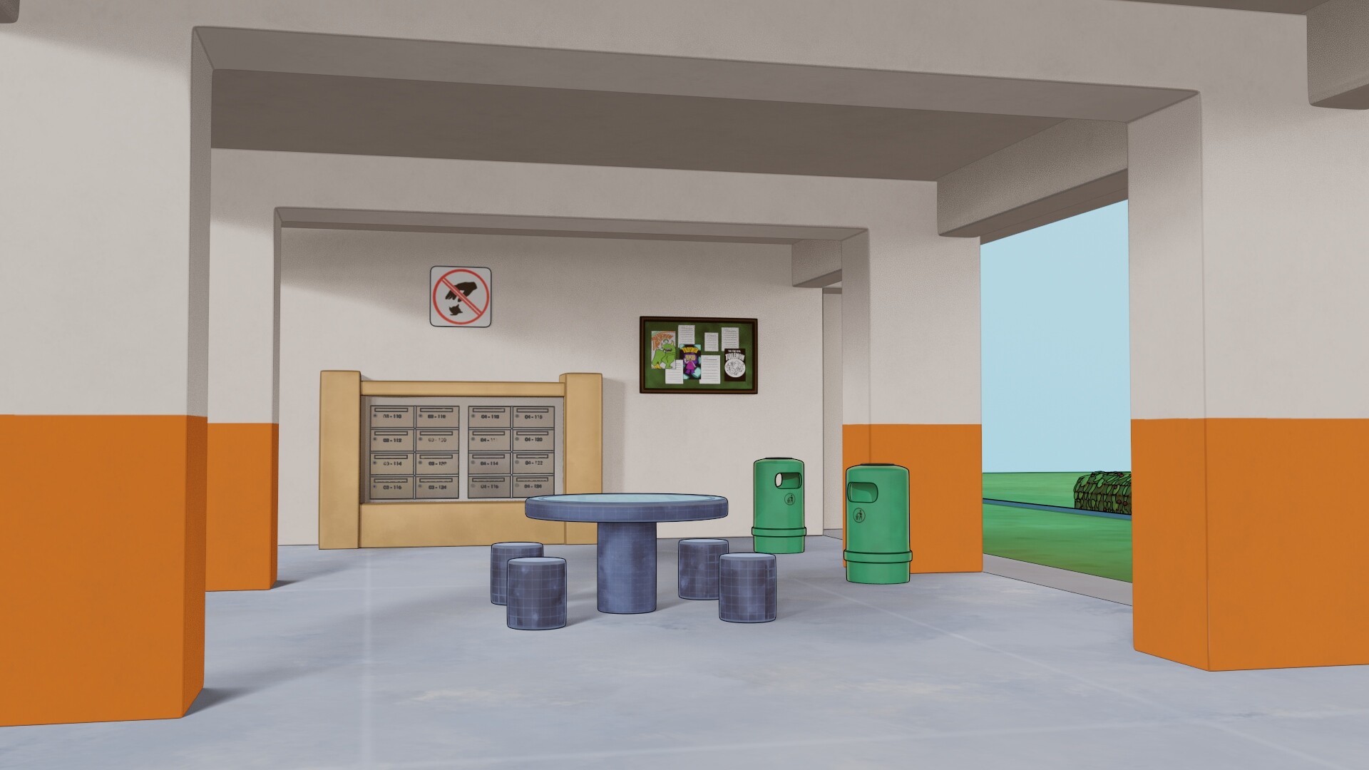 ArtStation - Singapore Void Deck Environment