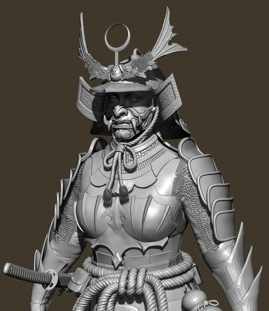 ArtStation - WIP_SAMURAI_LEDY_ARMOR