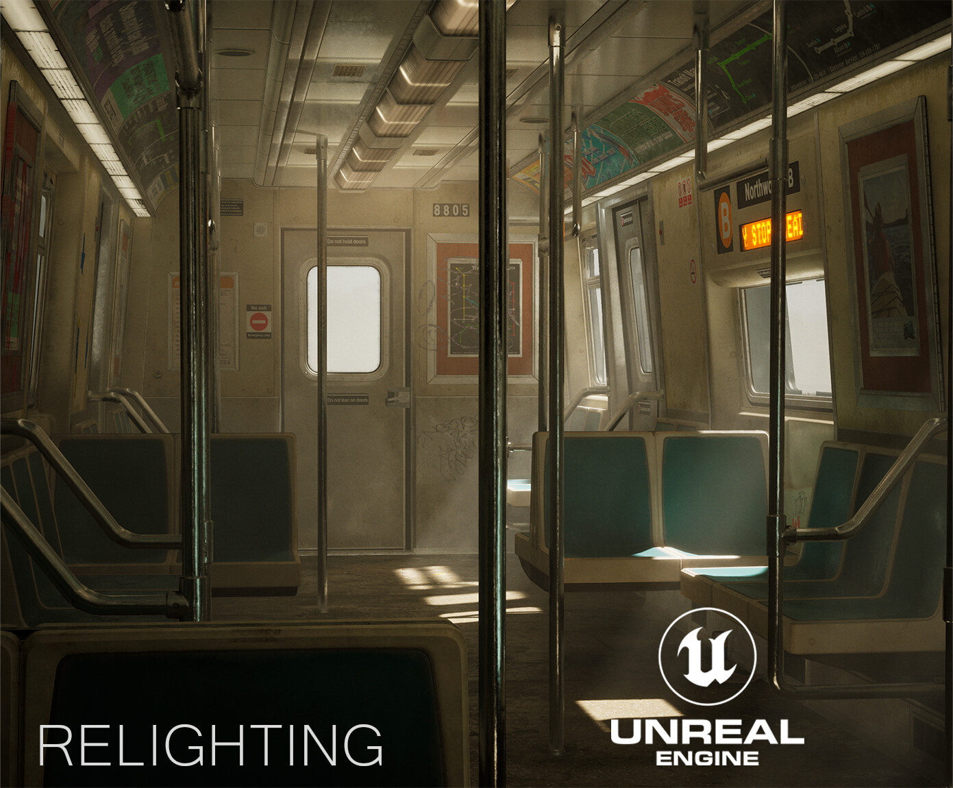 ArtStation - City Subway Train Relighting
