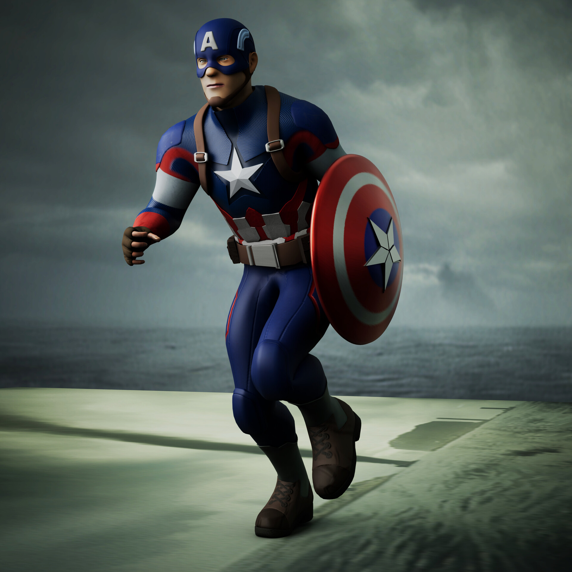ArtStation - CAPTAIN AMERICA - 3D MODEL