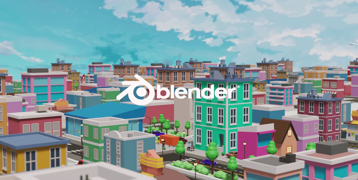 ArtStation - City View Animation - Made with Blender