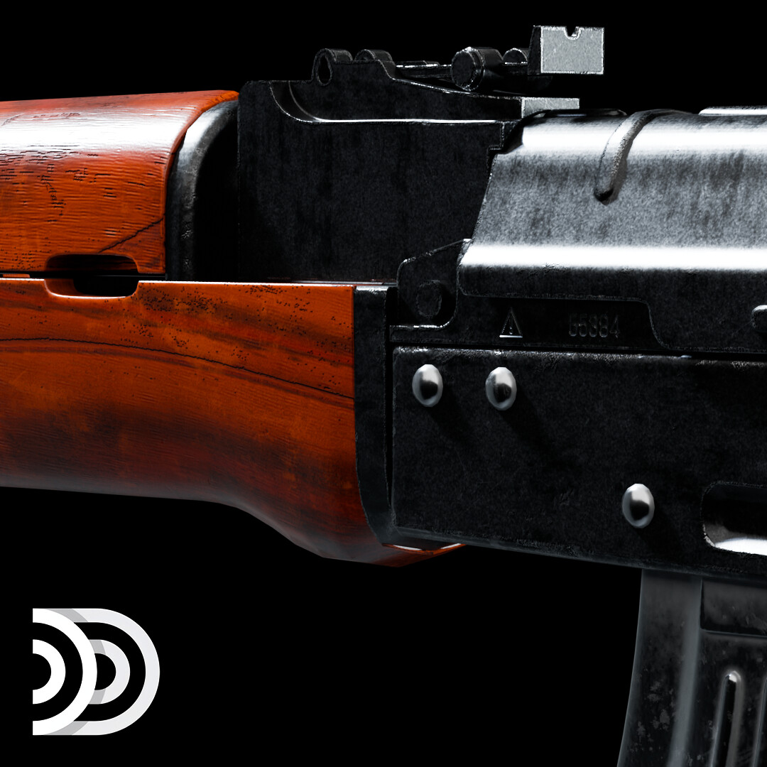 ArtStation - AK47 - Model with textures Game ready Low-poly 3D model