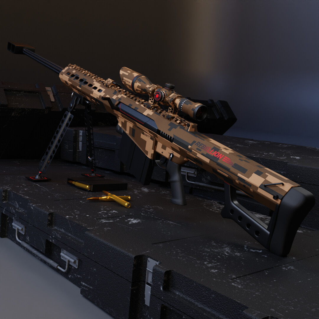 ArtStation - REBELLION Sniper Rifle Barrett M82